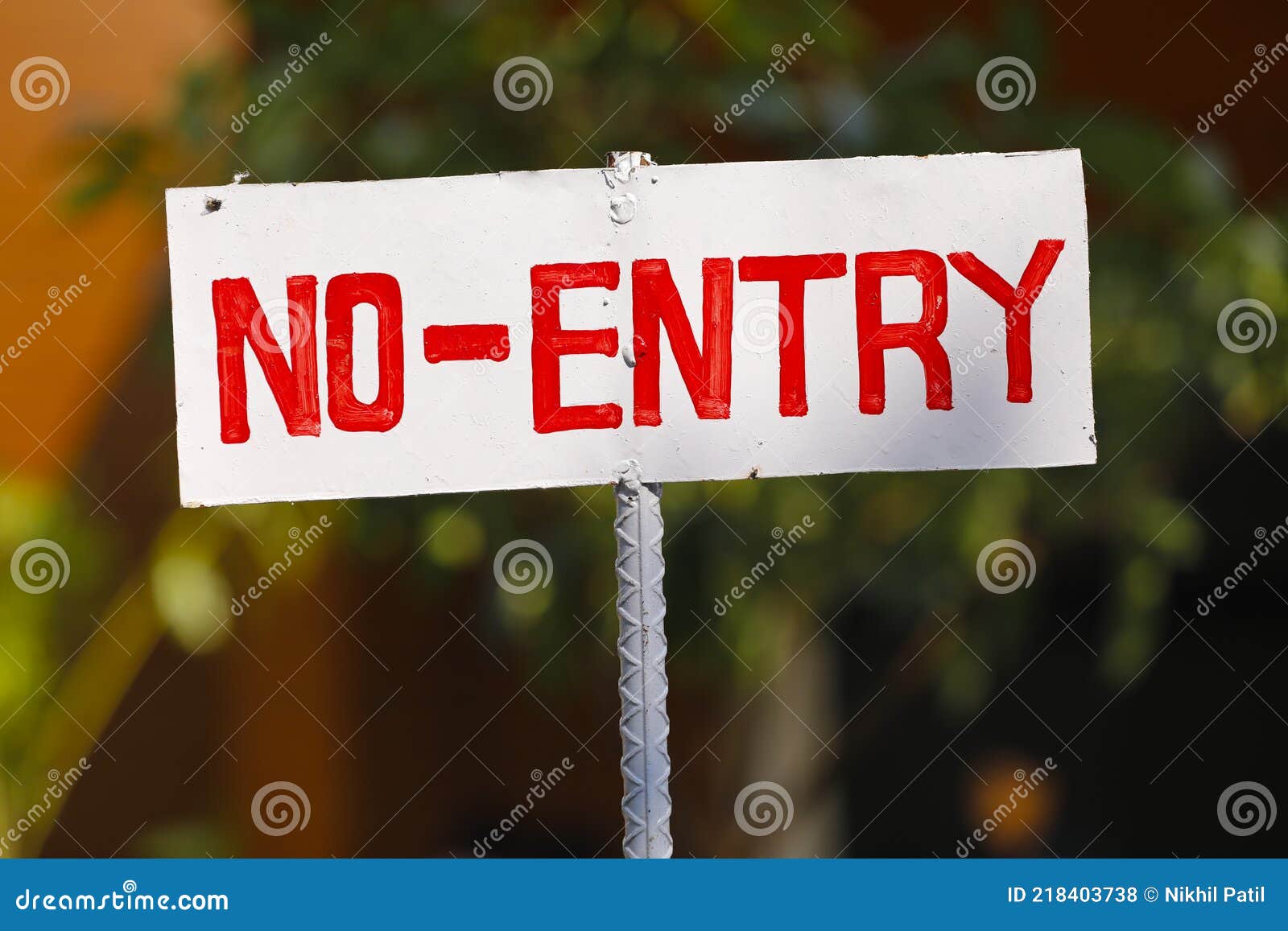 Traffic Sign Board No Entry Stock Photo - Image of frame, denied: 218403738