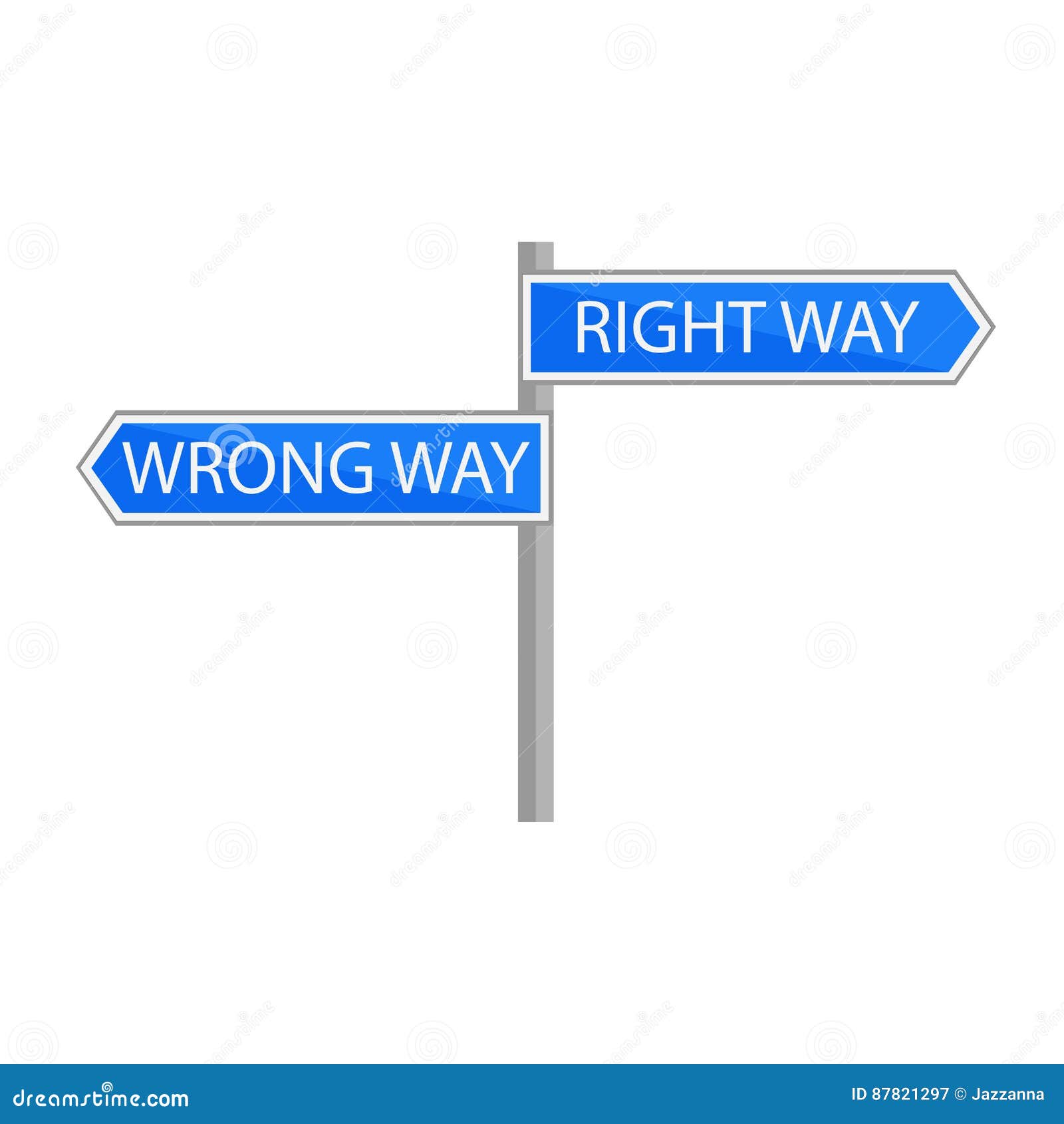 Traffic Sign Choice of Path Stock Vector - Illustration of paths ...