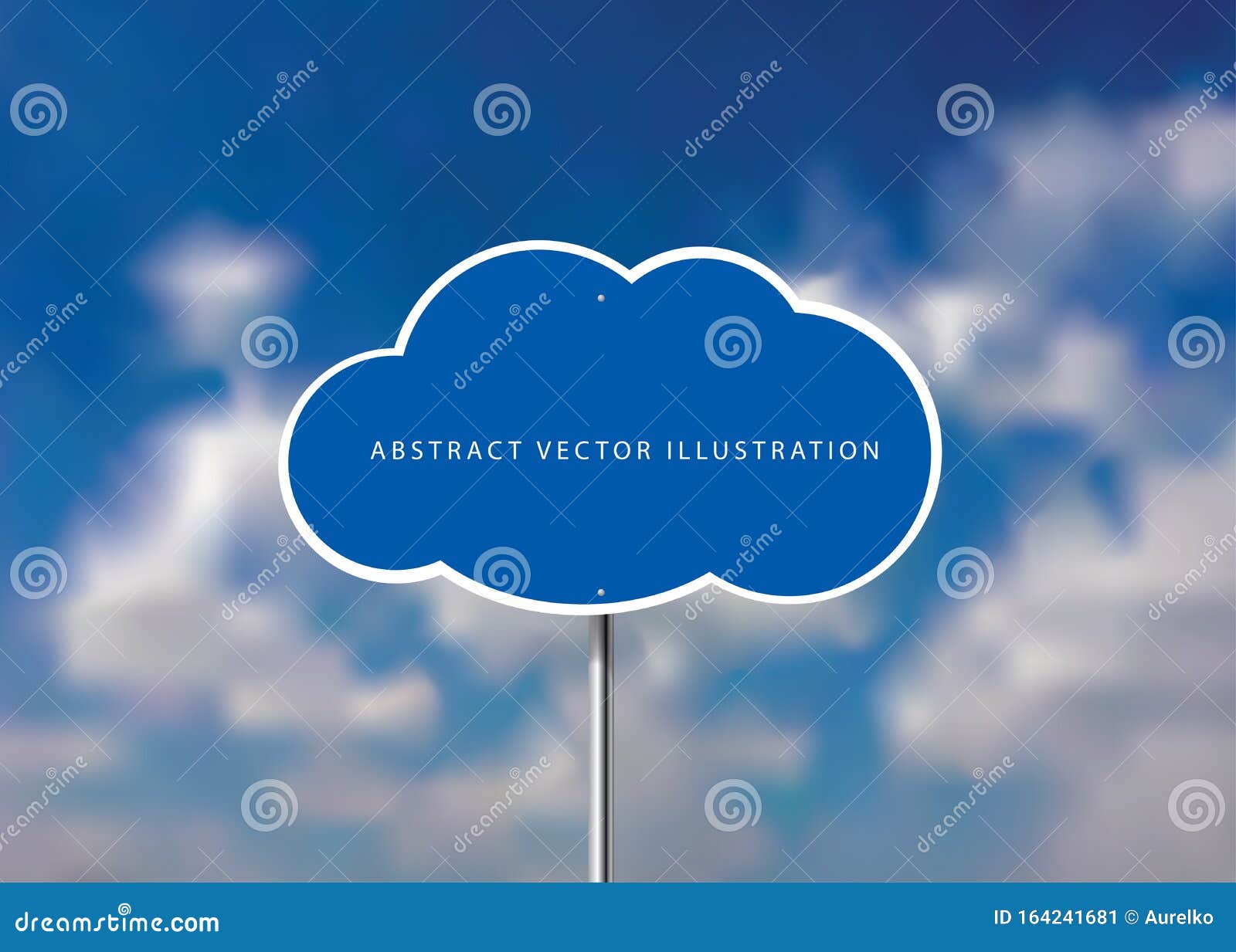 Traffic sign cloud stock vector. Illustration of heaven - 164241681