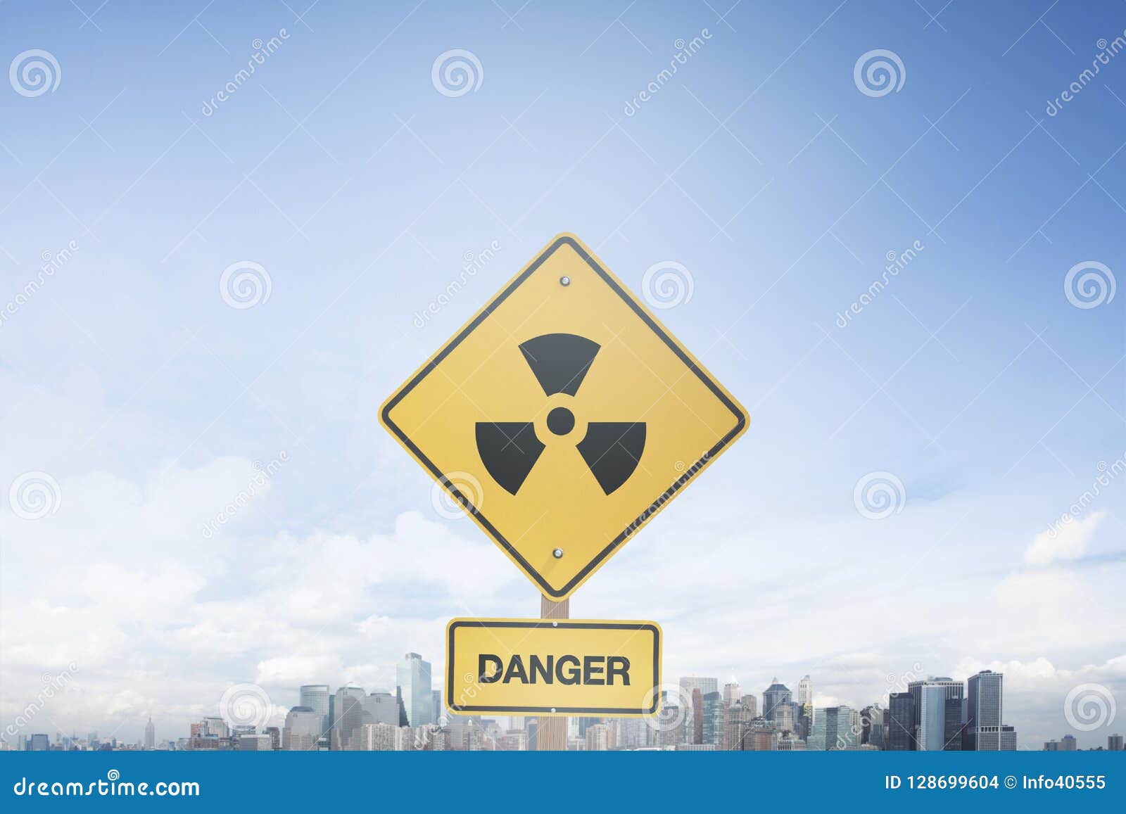 Traffic Sign Concept Danger Nuclear Warning Stock Photo - Image of cell ...