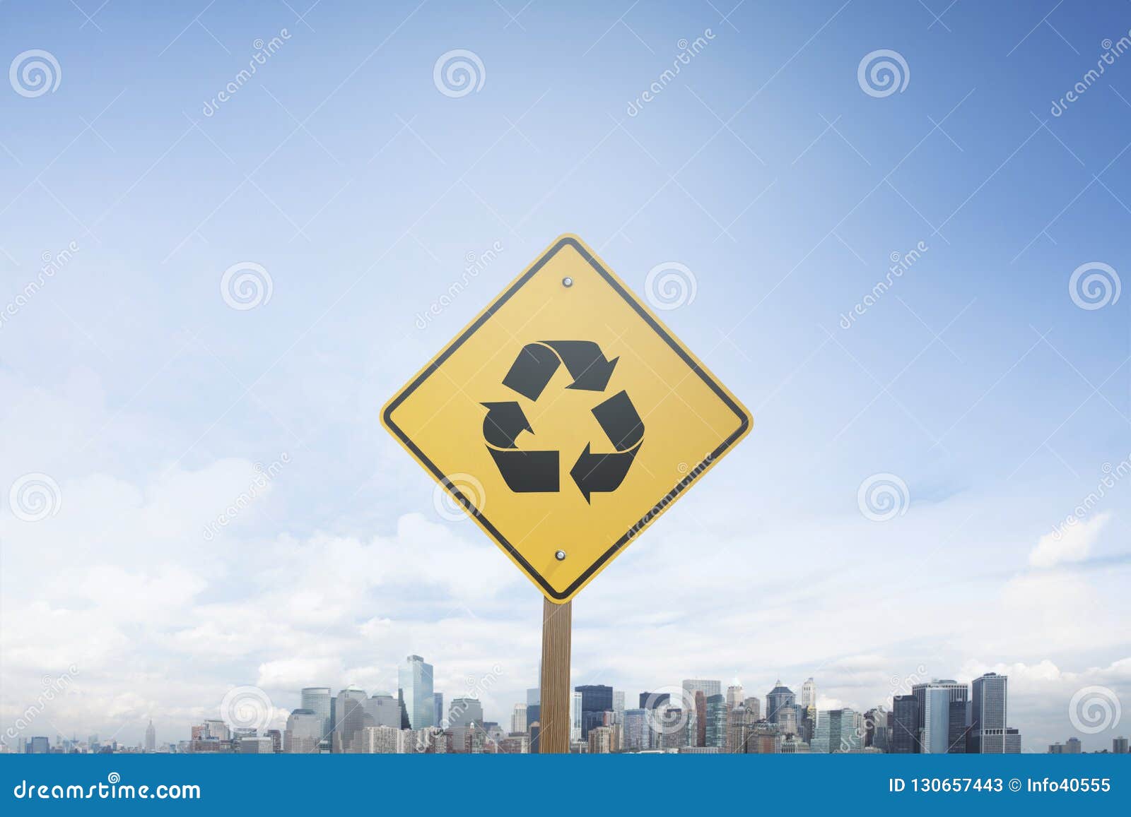 Traffic Sign Concept Recycling Icon Stock Image - Image of warning ...