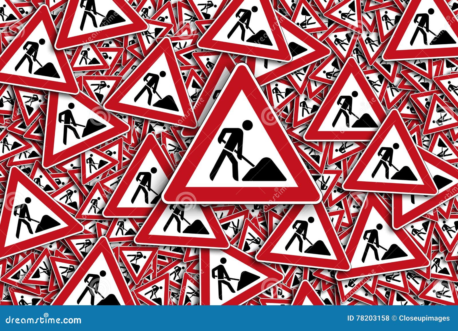 Traffic Sign Construction Sign Stock Illustration - Illustration of ...