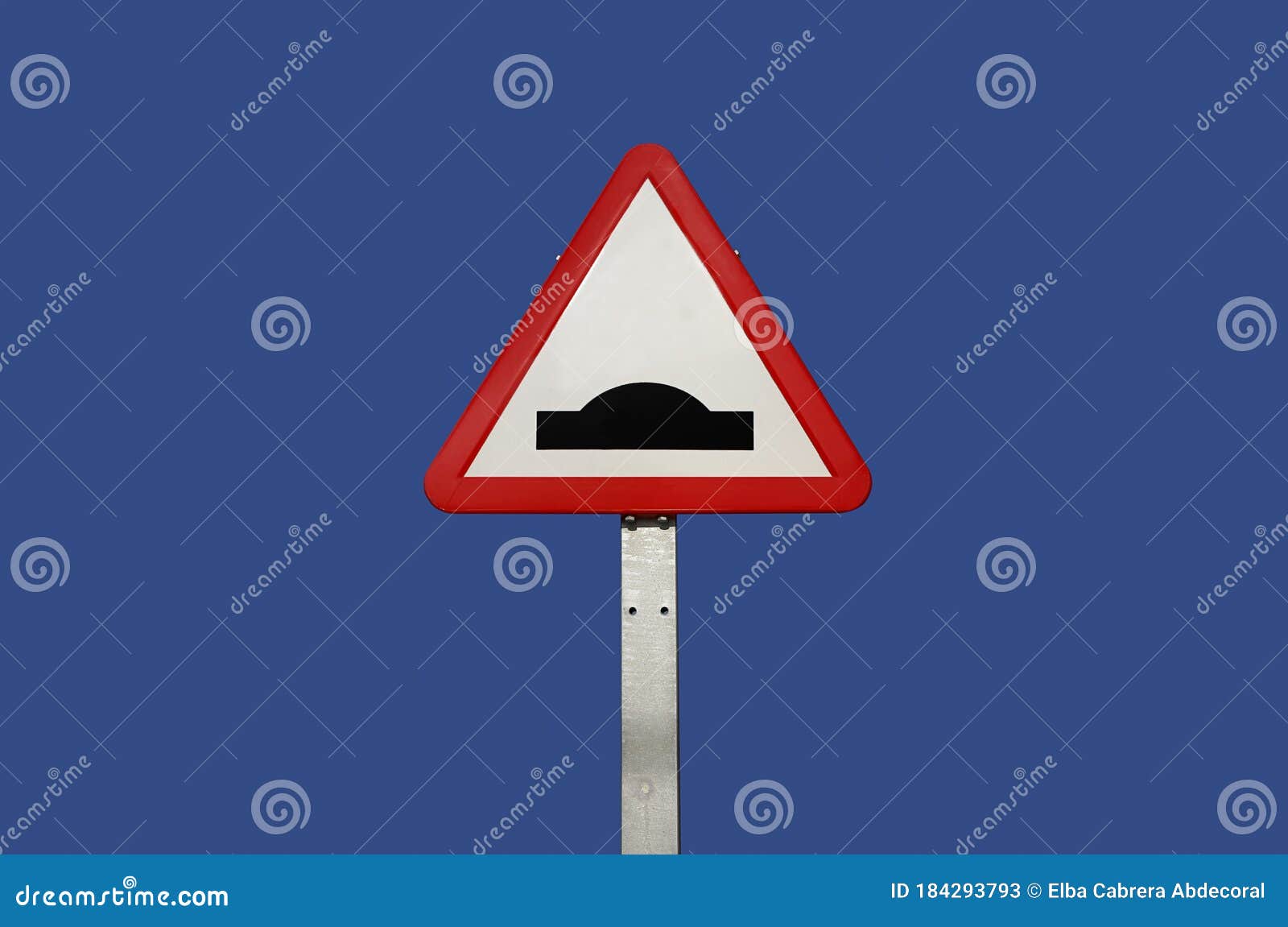 Traffic Sign Danger of Bumps or Sleeping Policeman Stock Image - Image ...