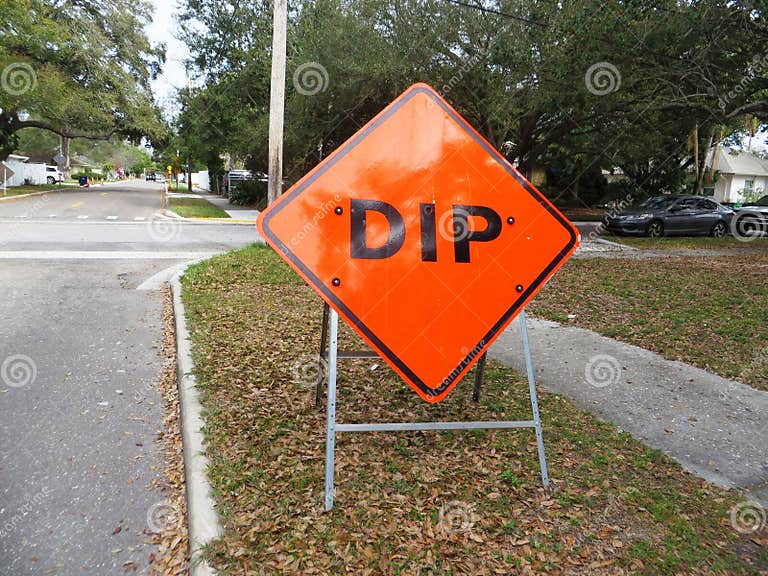 Traffic sign: DIP stock photo. Image of road, forecast - 172123356