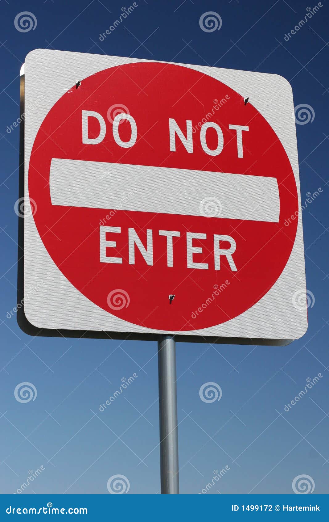 Traffic Sign - Do Not Enter Stock Photo - Image of blue, circle: 1499172