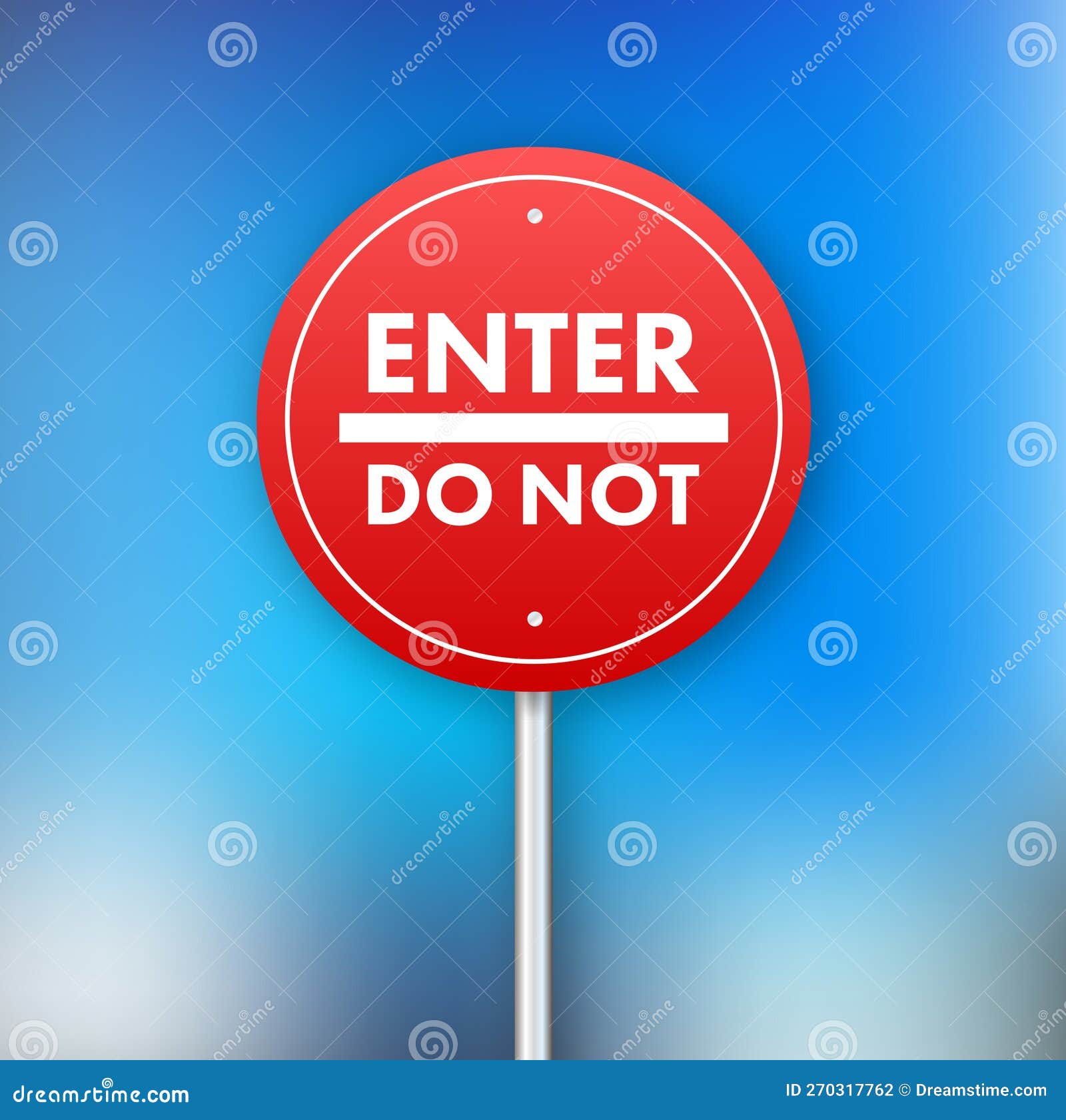 Traffic Sign Do Not Enter. Warning Sign. Vector Stock Illustration ...