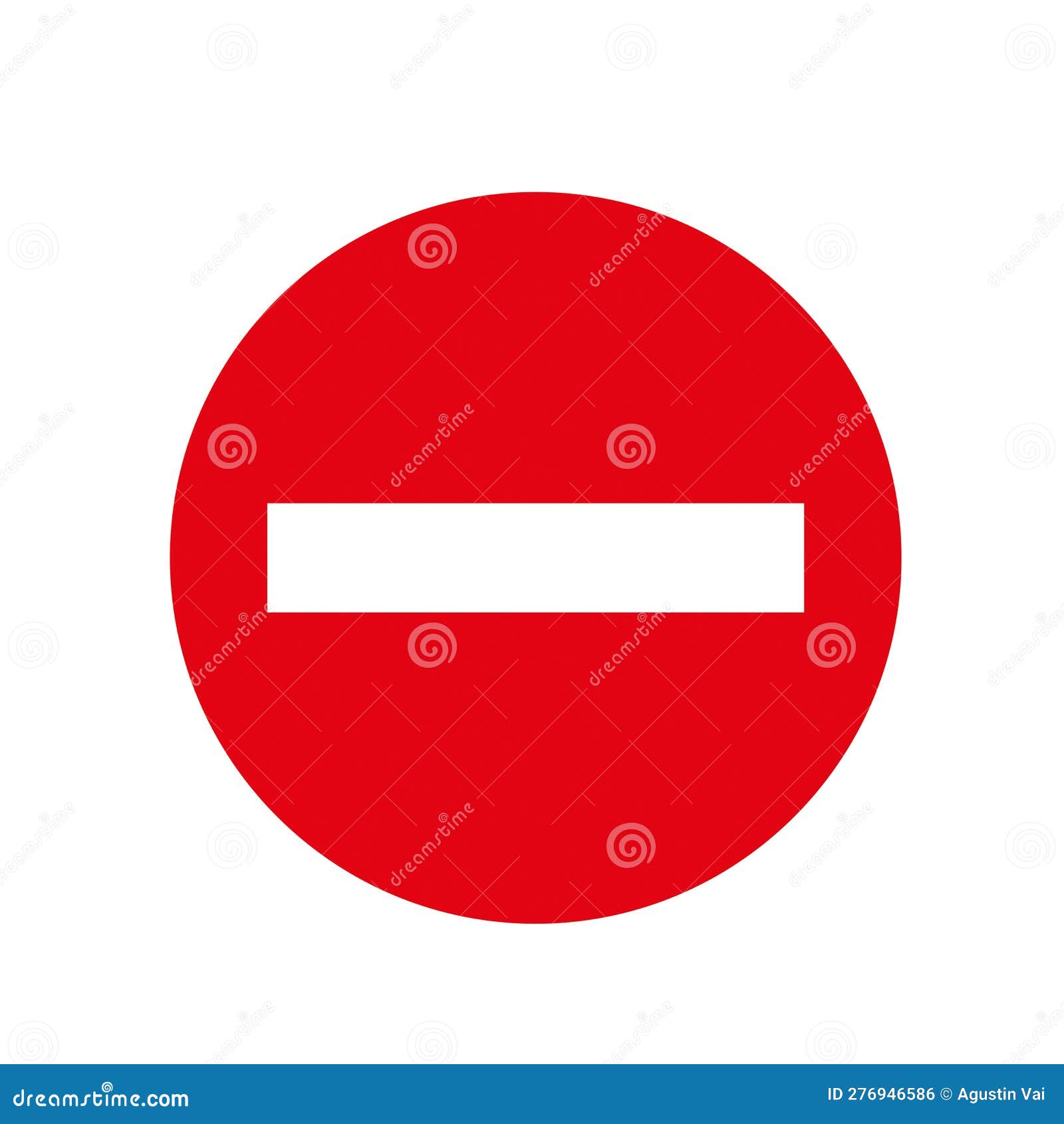 Traffic Sign of Forbidden Direction Isolated on a White Background ...