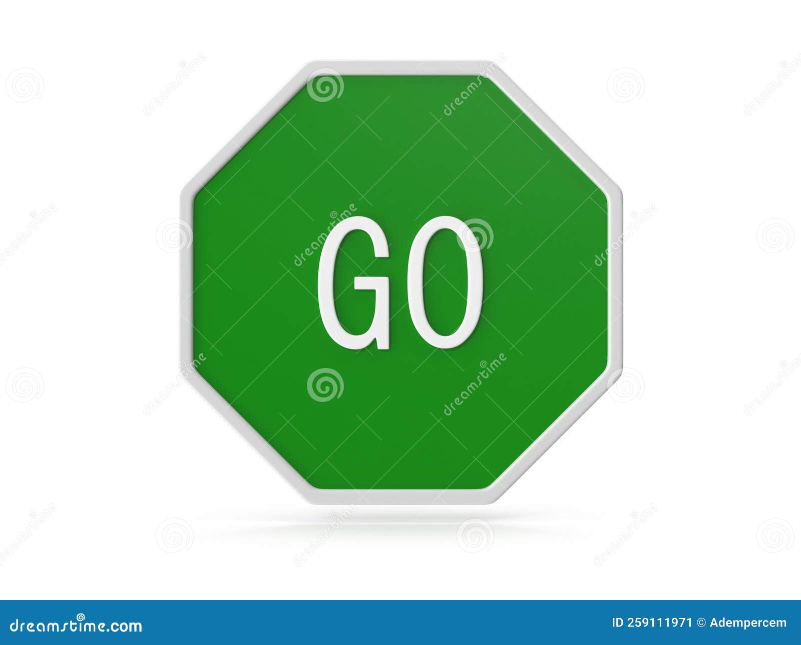Traffic Sign - Go stock illustration. Illustration of isolated - 259111971