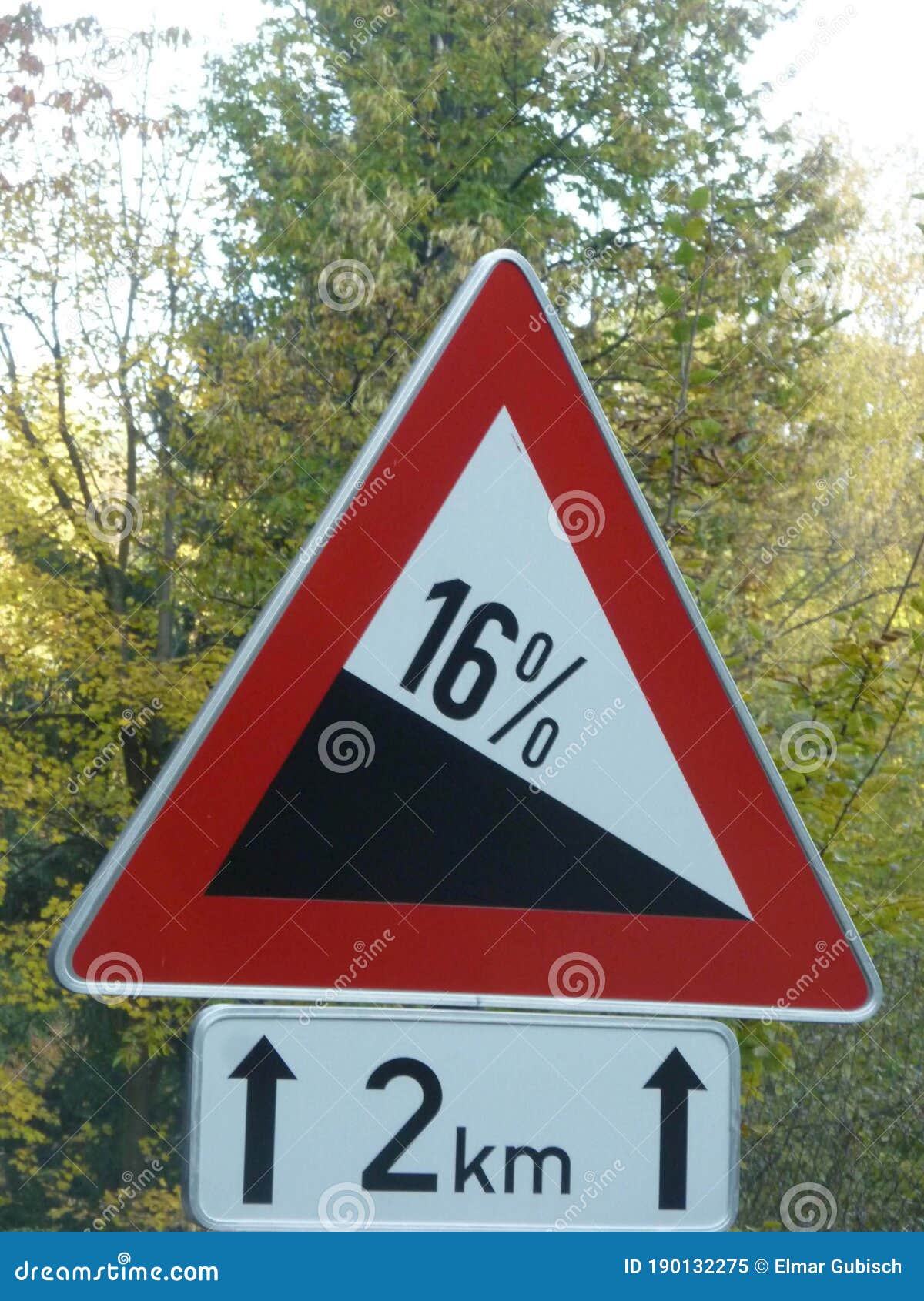 Traffic Sign Gradient 16 , Steep Stock Image - Image of contract ...