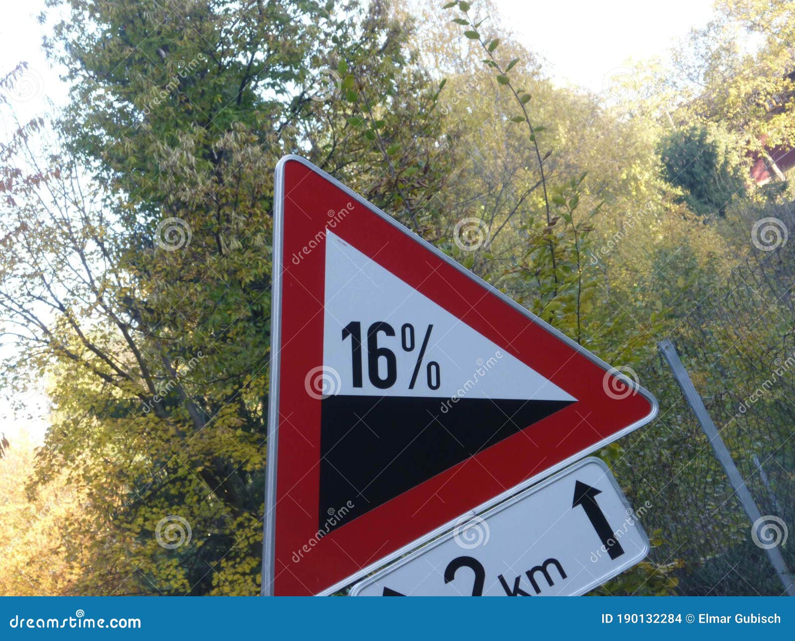 Traffic Sign Gradient 16 , Steep Stock Photo - Image of risk, dangers ...