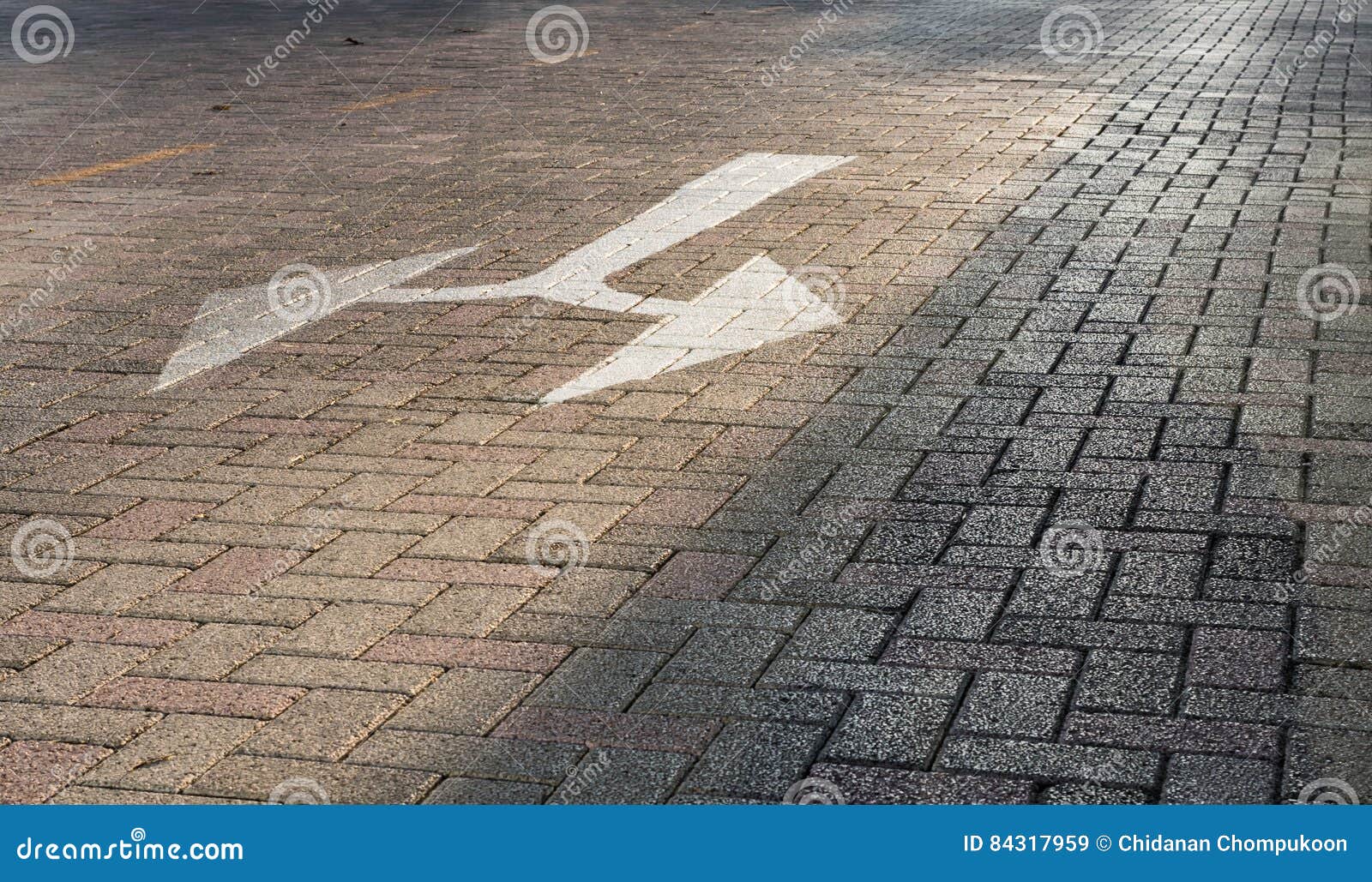 Traffic Sign on ground stock image. Image of forward - 84317959