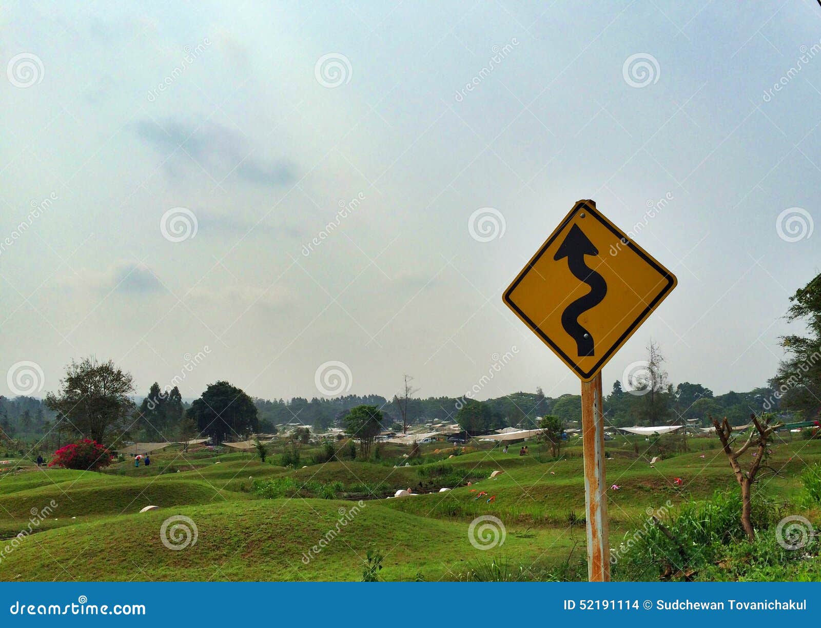 Traffic sign stock photo. Image of hills, grass, traffic - 52191114