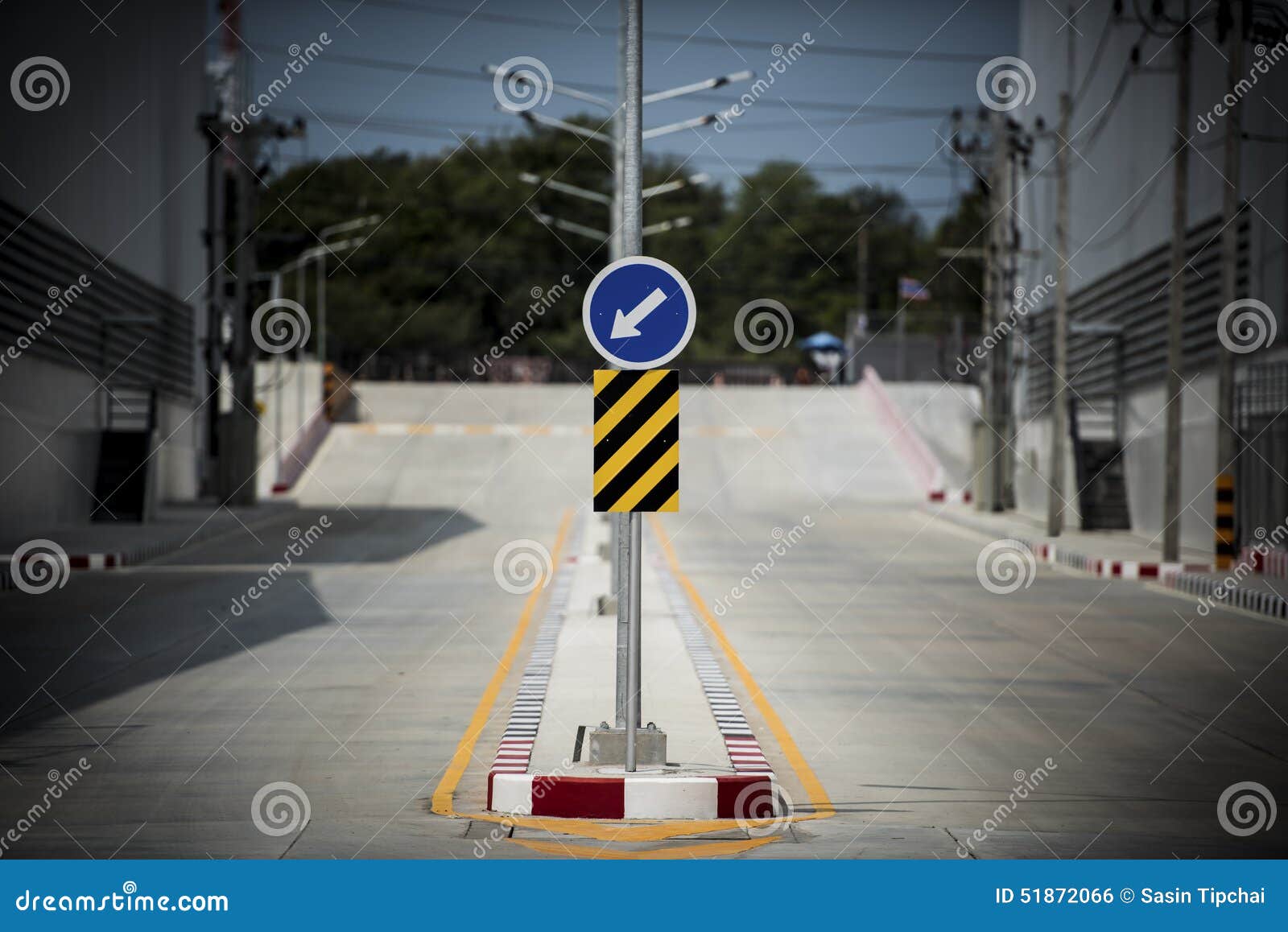Traffic Sign in Industrial Zone Stock Photo - Image of metal, metallic ...