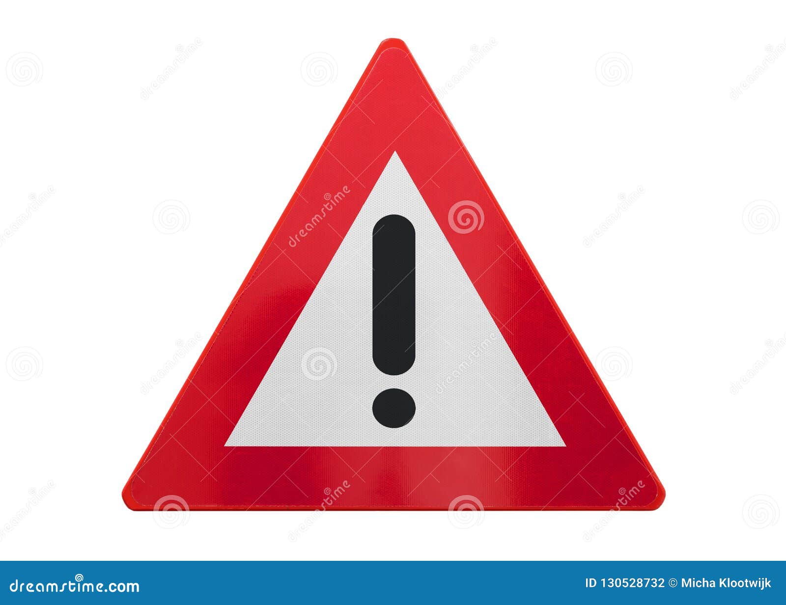 Traffic Sign Isolated - Exclamation Mark Stock Photo - Image of design ...