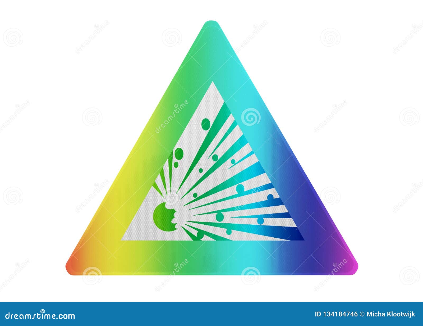 Traffic Sign Isolated - Explosion Danger Stock Photo - Image of ...