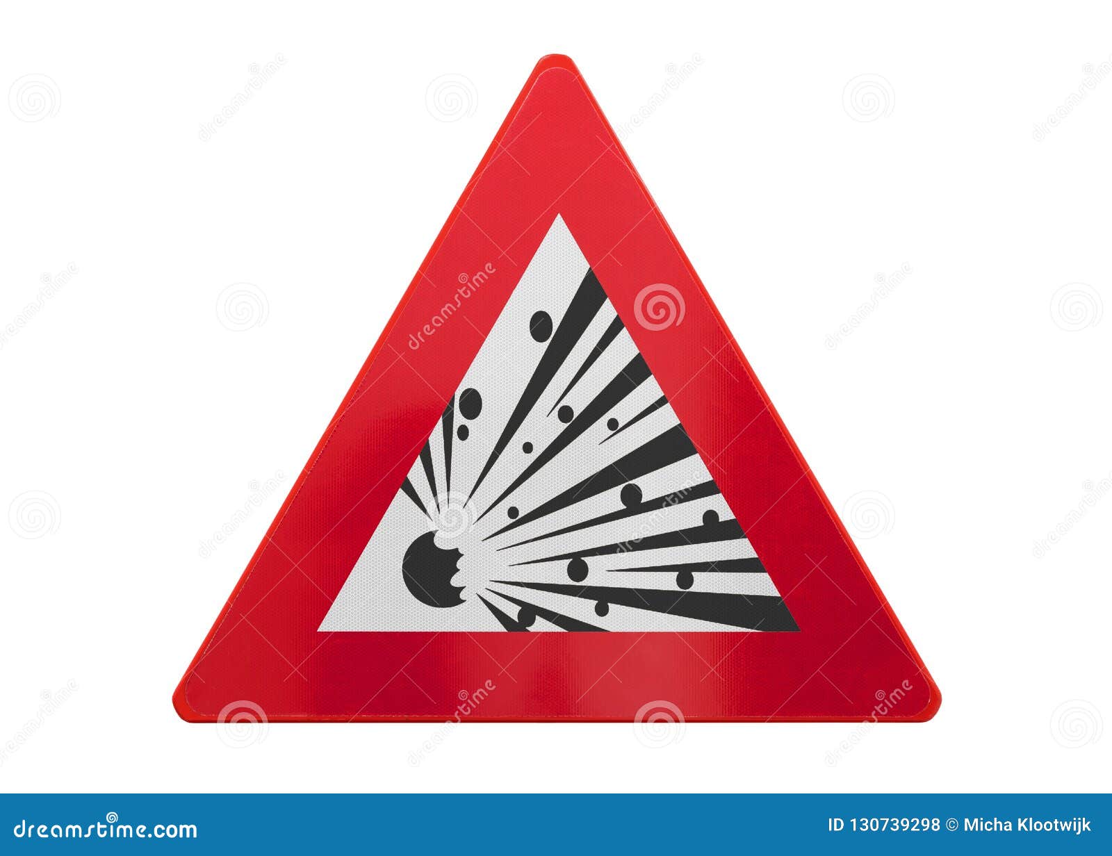 Traffic Sign Isolated - Explosion Danger Stock Photo - Image of caution ...