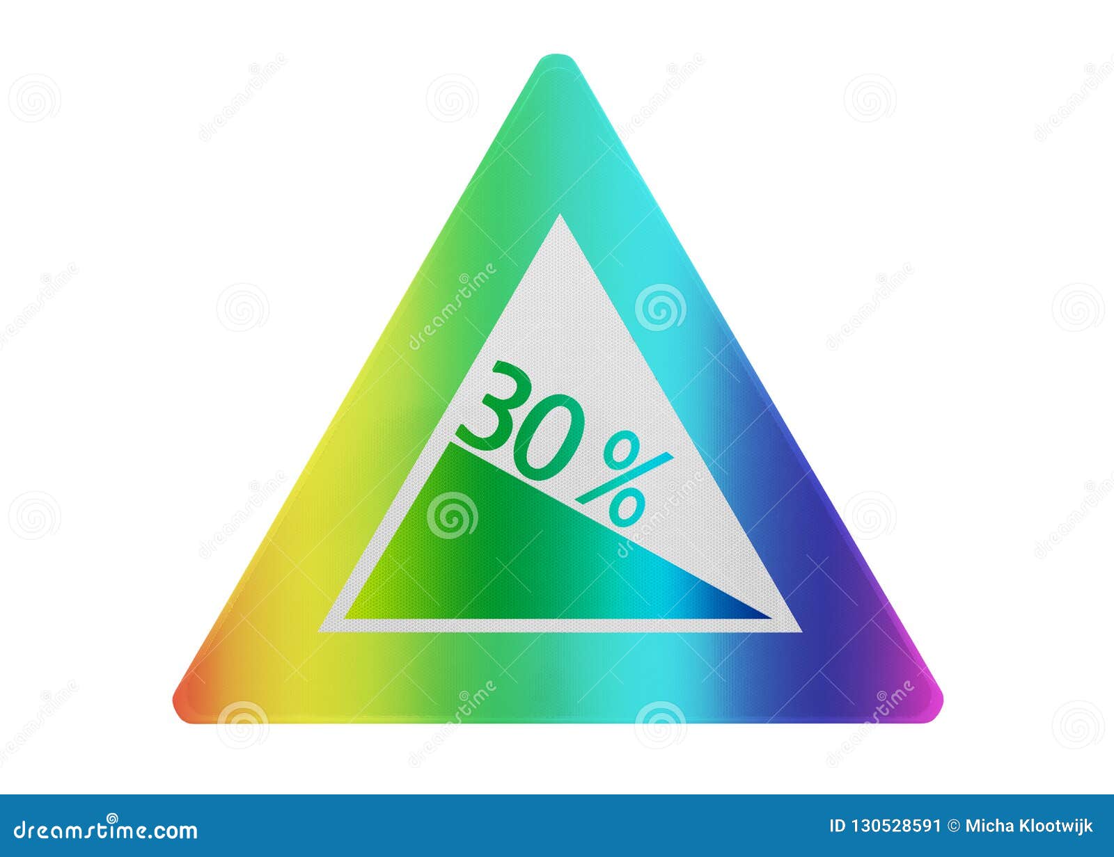Traffic Sign Isolated - Grade, Slope 30 Stock Illustration ...