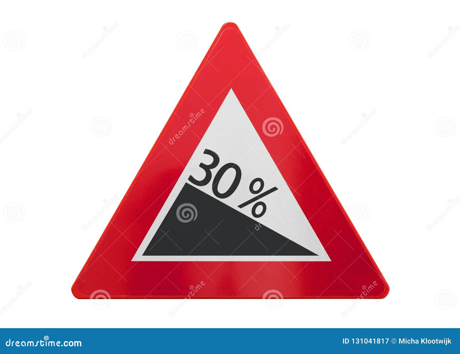 Traffic Sign Isolated - Grade, Slope 30 Stock Image - Image of sign ...