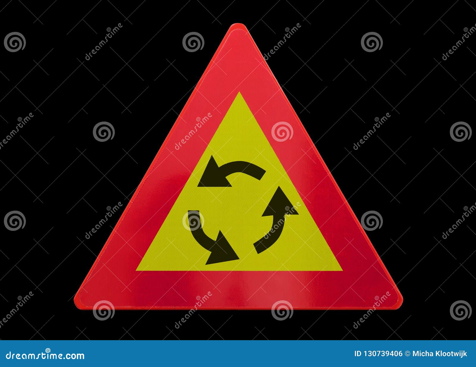 Traffic Sign Isolated - Roundabout Stock Photo - Image of advice, road ...
