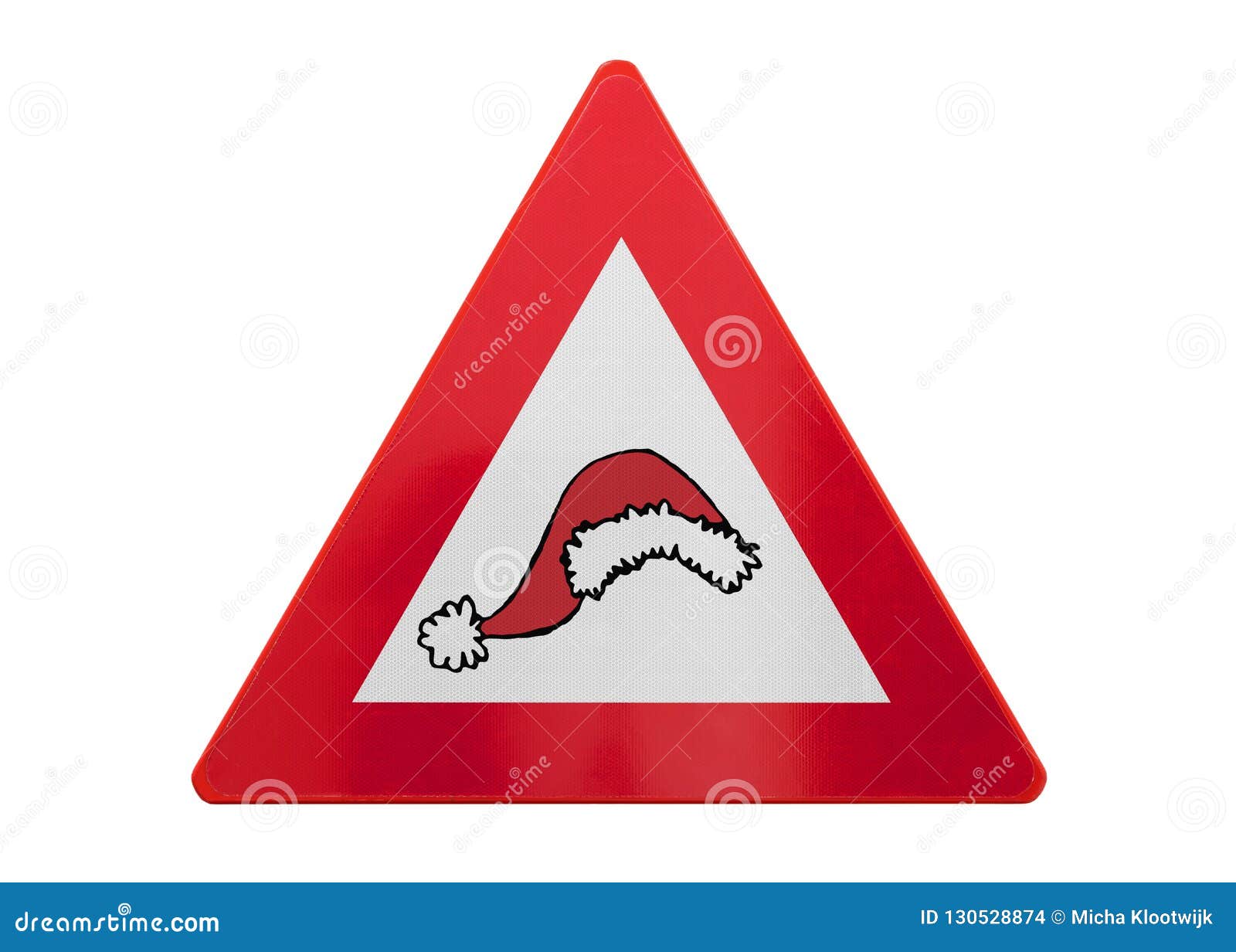 Traffic Sign Isolated - Santa`s Hat Stock Photo - Image of santa ...