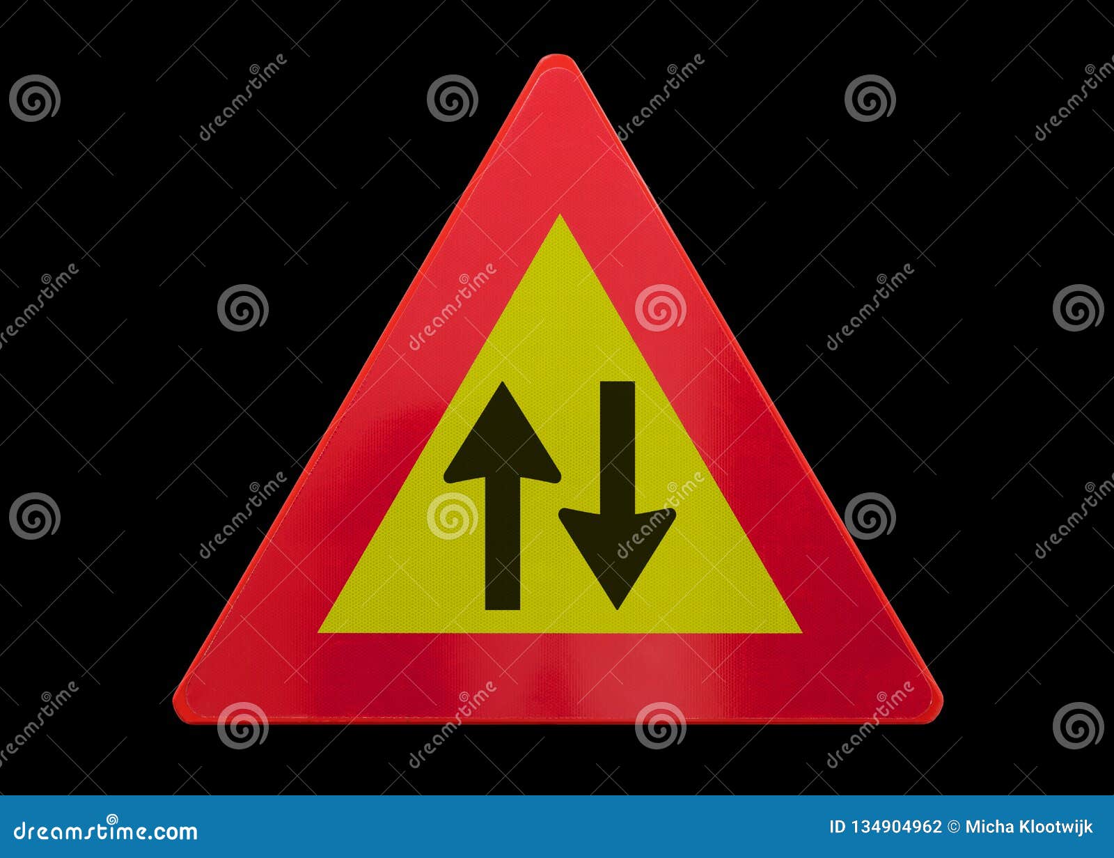 Traffic Sign Isolated - Two Way Stock Photo - Image of advice, white ...