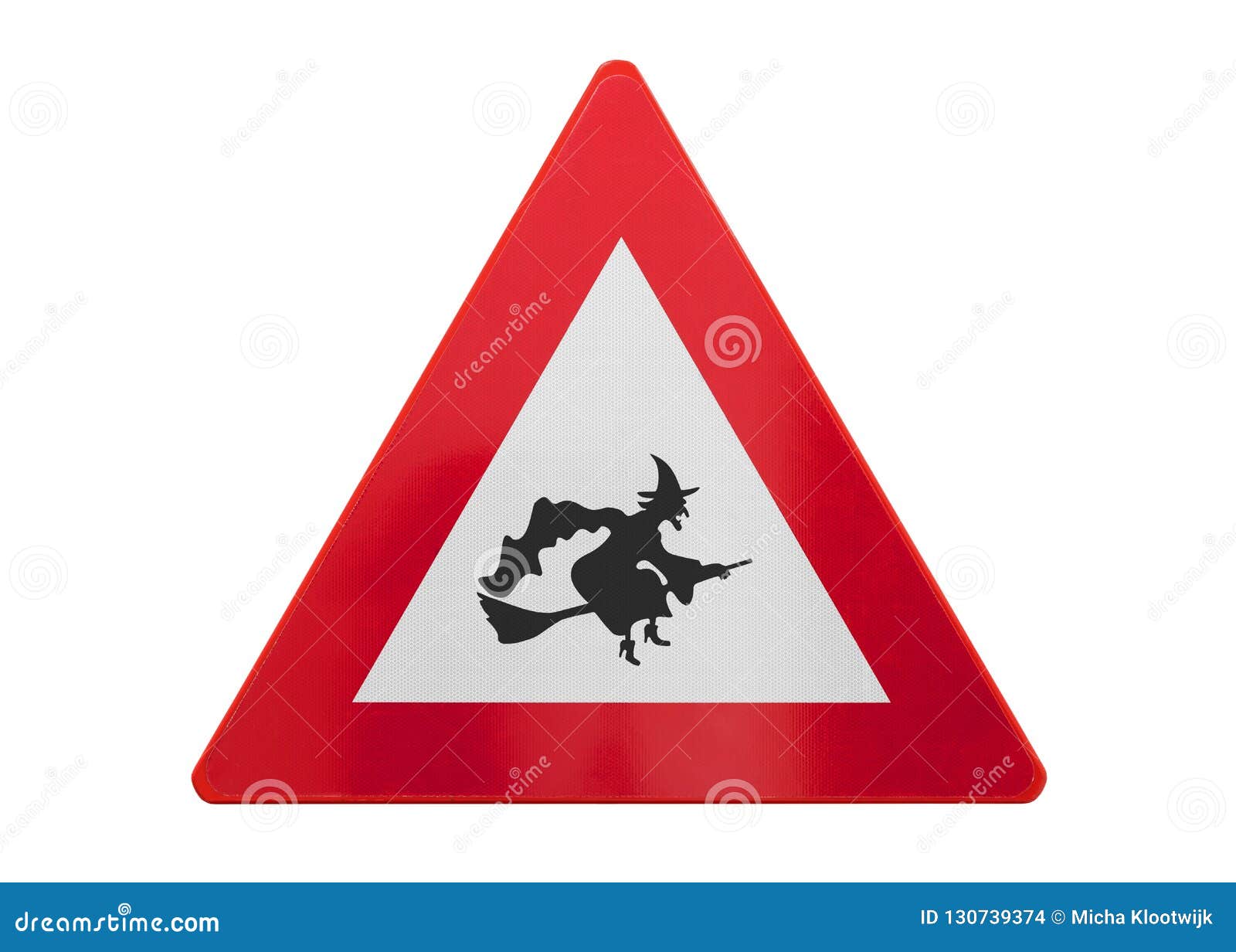 Traffic Sign Isolated - Witch Stock Photo - Image of board, triangle ...