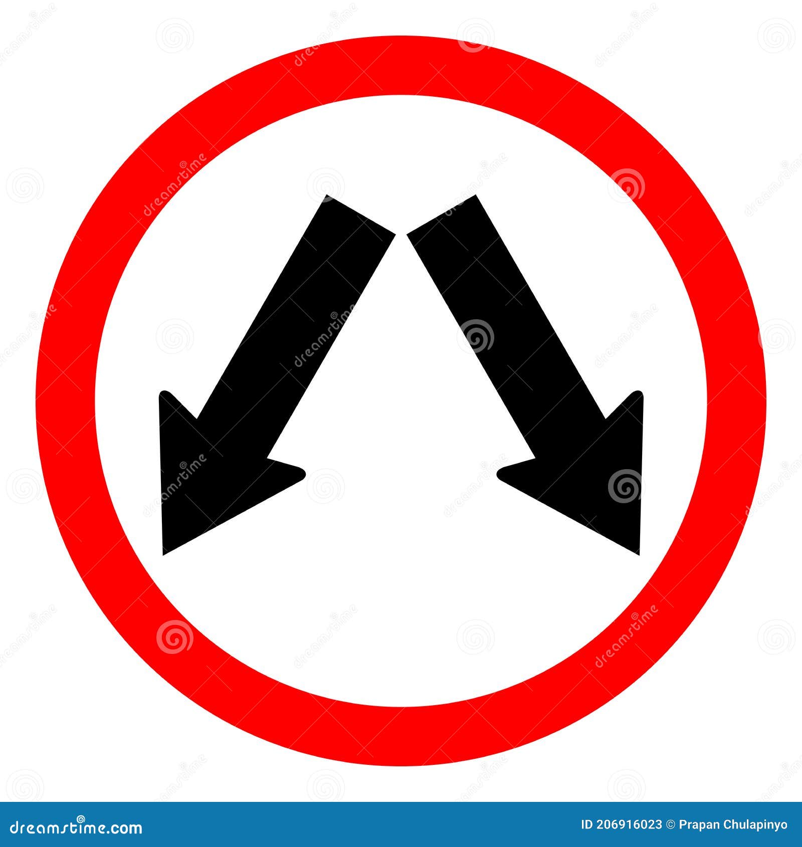 Traffic Sign, Keep Left or Right Stock Vector - Illustration of caution ...