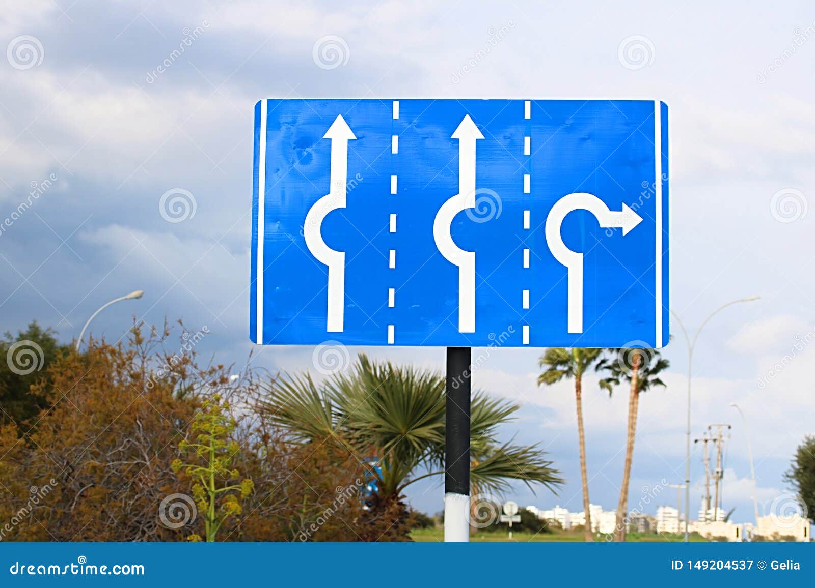 Traffic Sign in Larnaca, Cyprus Stock Image - Image of isolated, island ...