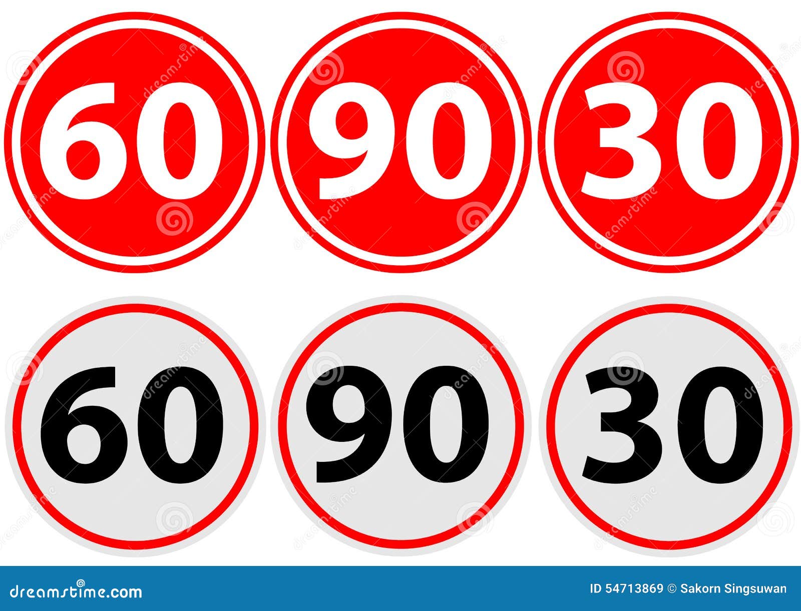 60 Limit Speed. 60 Km Speed Limit Sign For Car. Road Sign With ...