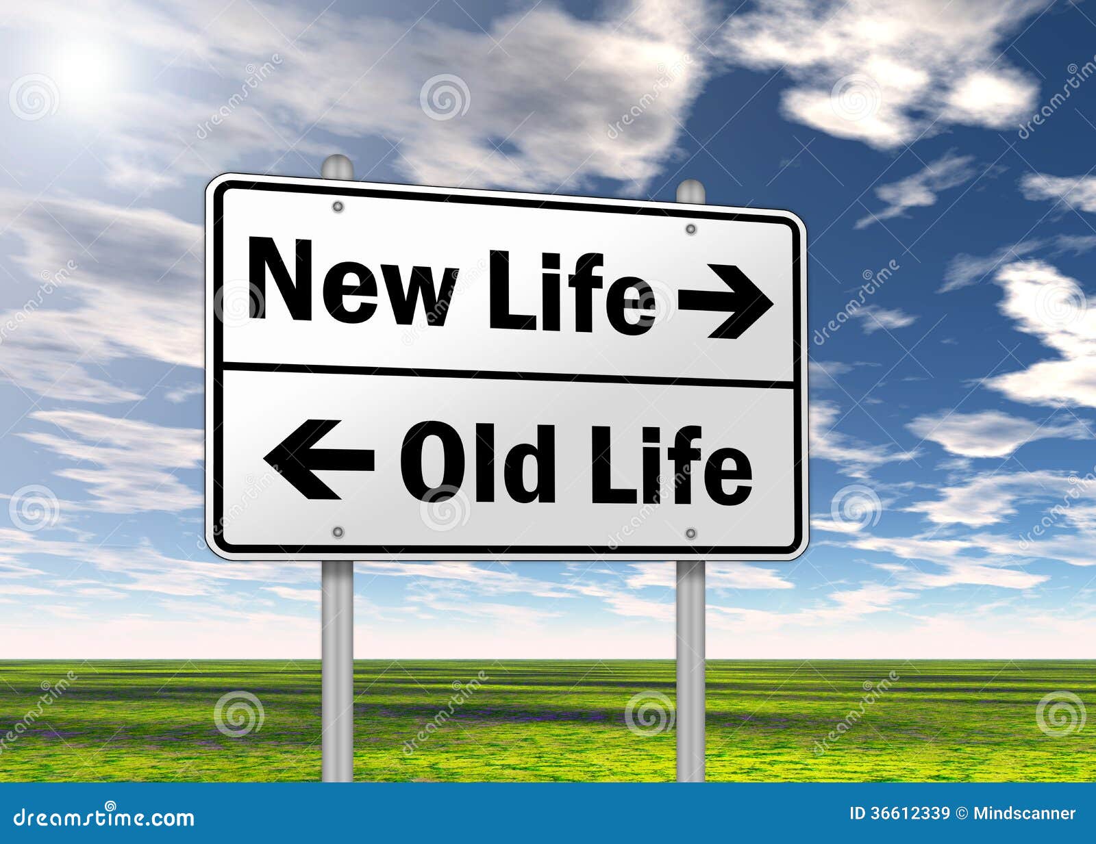 Traffic Sign New Life stock illustration. Illustration of plans - 36612339