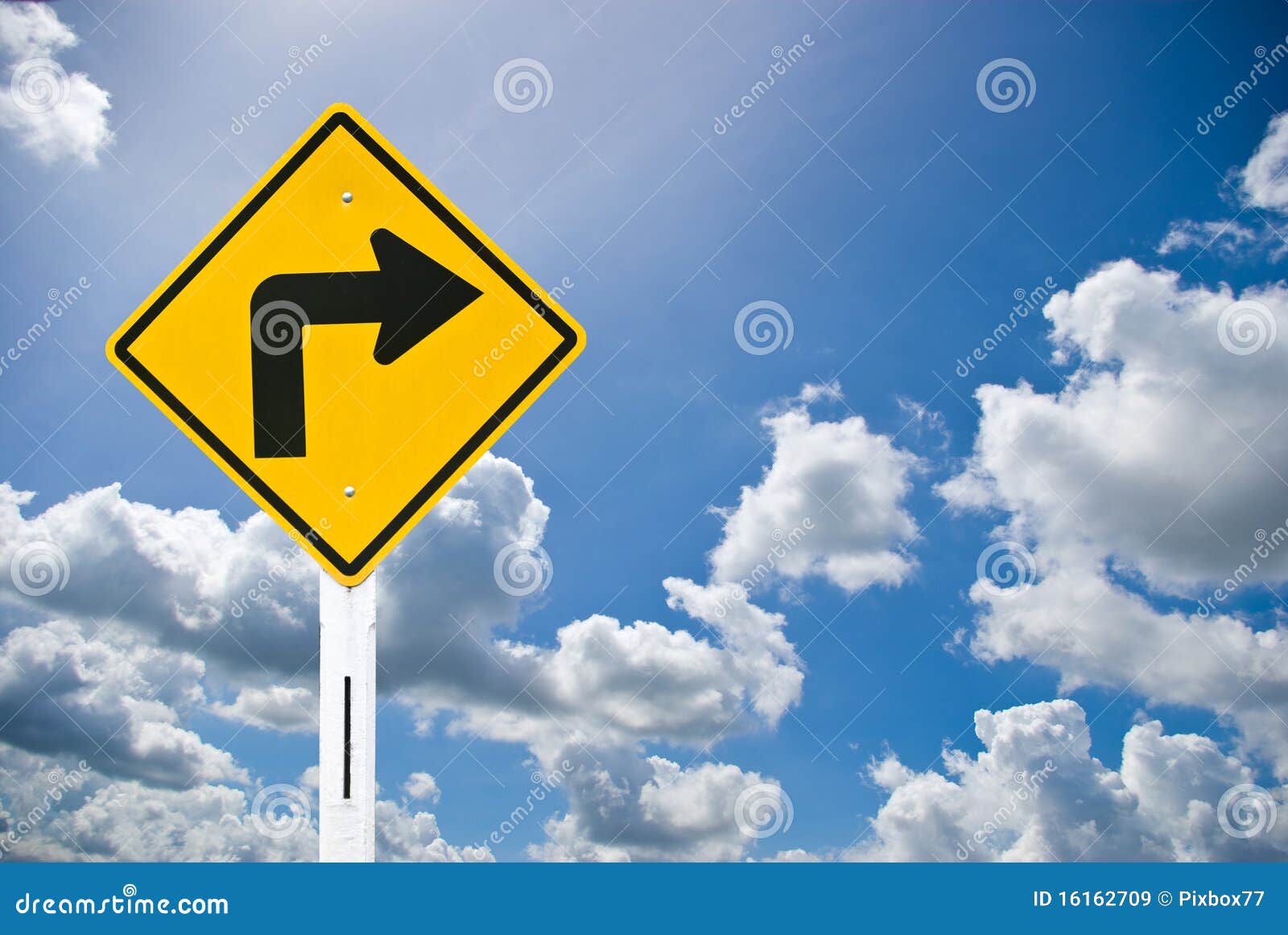 Traffic Sign and Nice Blue Sky Stock Image - Image of direct, refresh ...