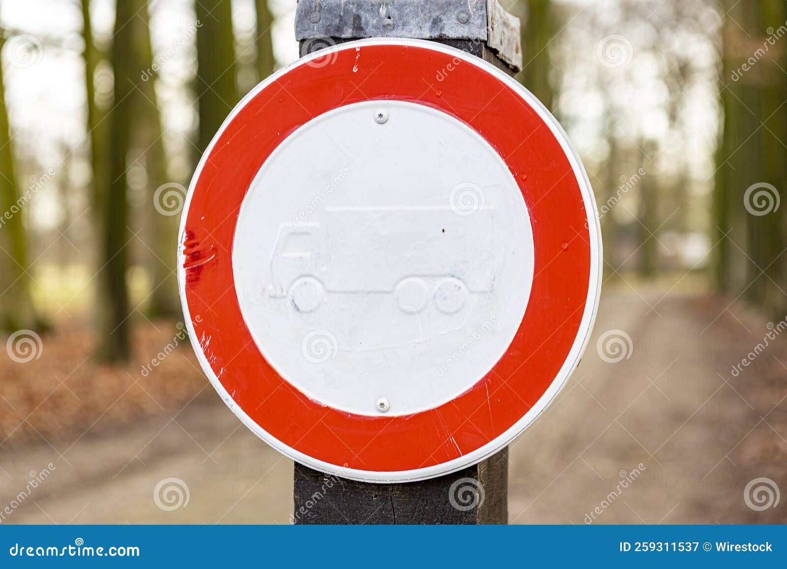 Traffic Sign of No Entry in the Netherlands Stock Image - Image of ...