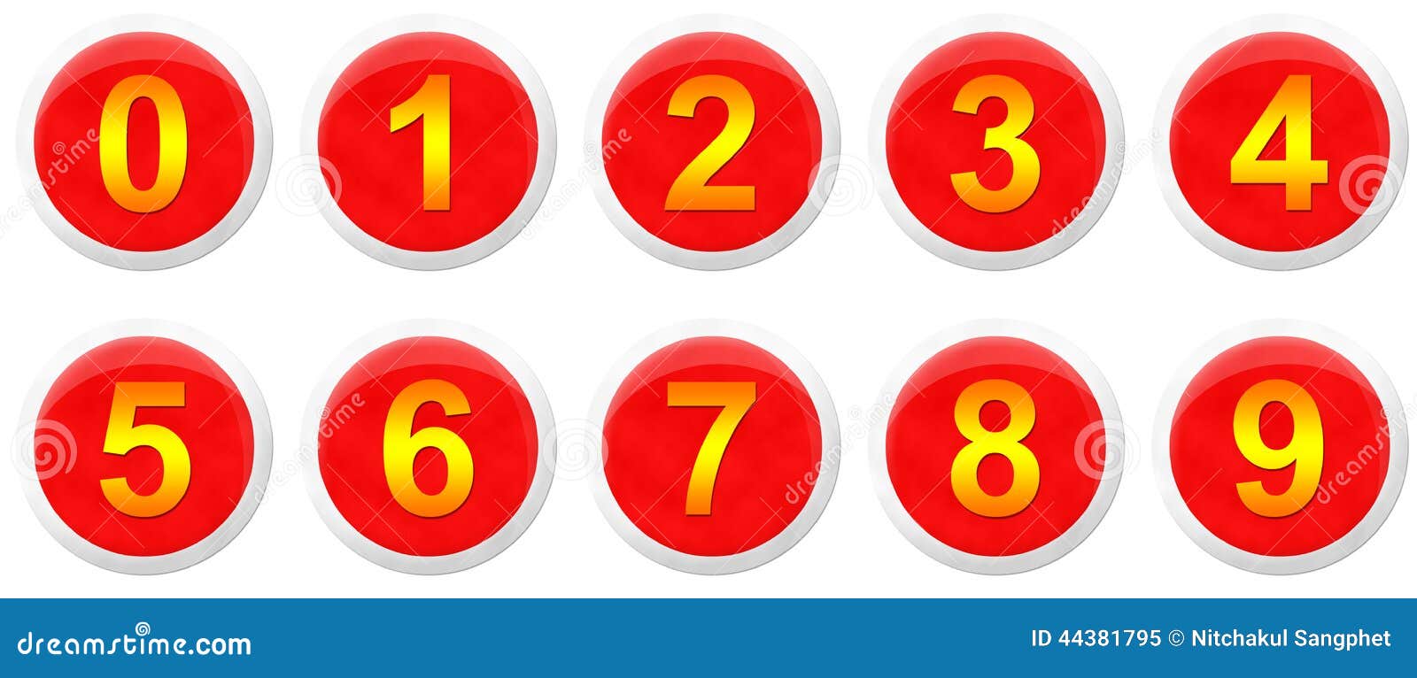 Traffic Sign Numbers Set stock illustration. Illustration of isolated ...