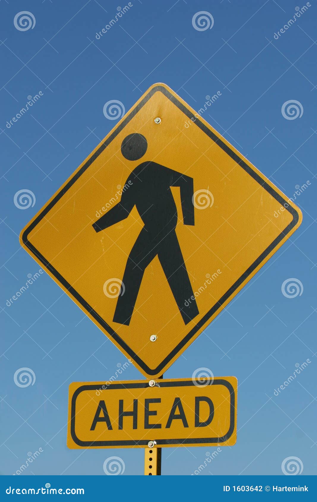 Traffic Sign - Pedestrian Crossing Stock Photo - Image of black ...