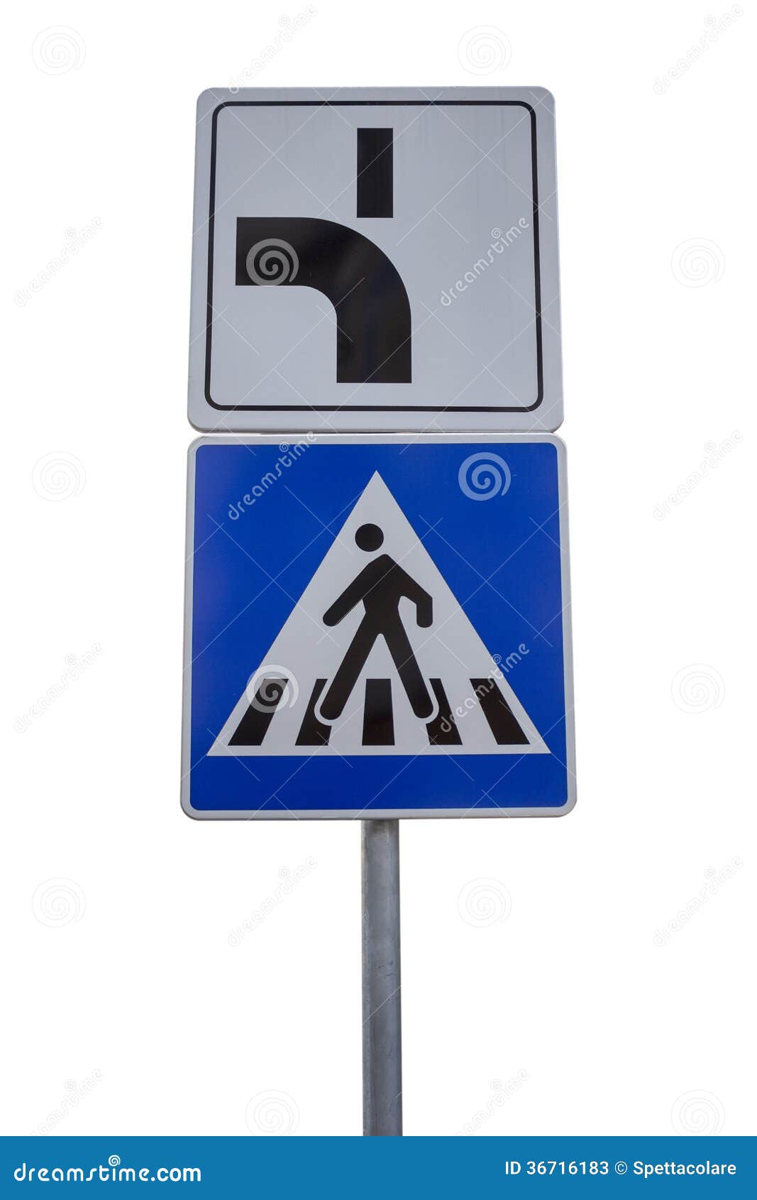 Sign Of Divergence Of Mountain Trails In Jizera Mountains Royalty-Free ...