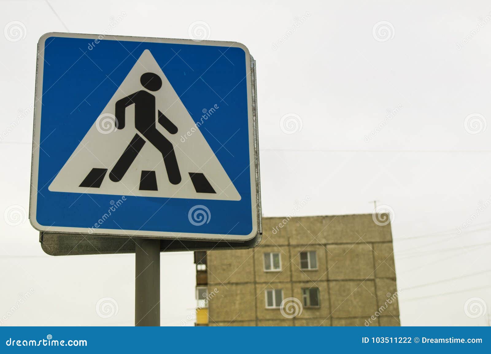Traffic Sign `Pedestrian Crossing` Skip the Pedestrian, Stock Photo ...