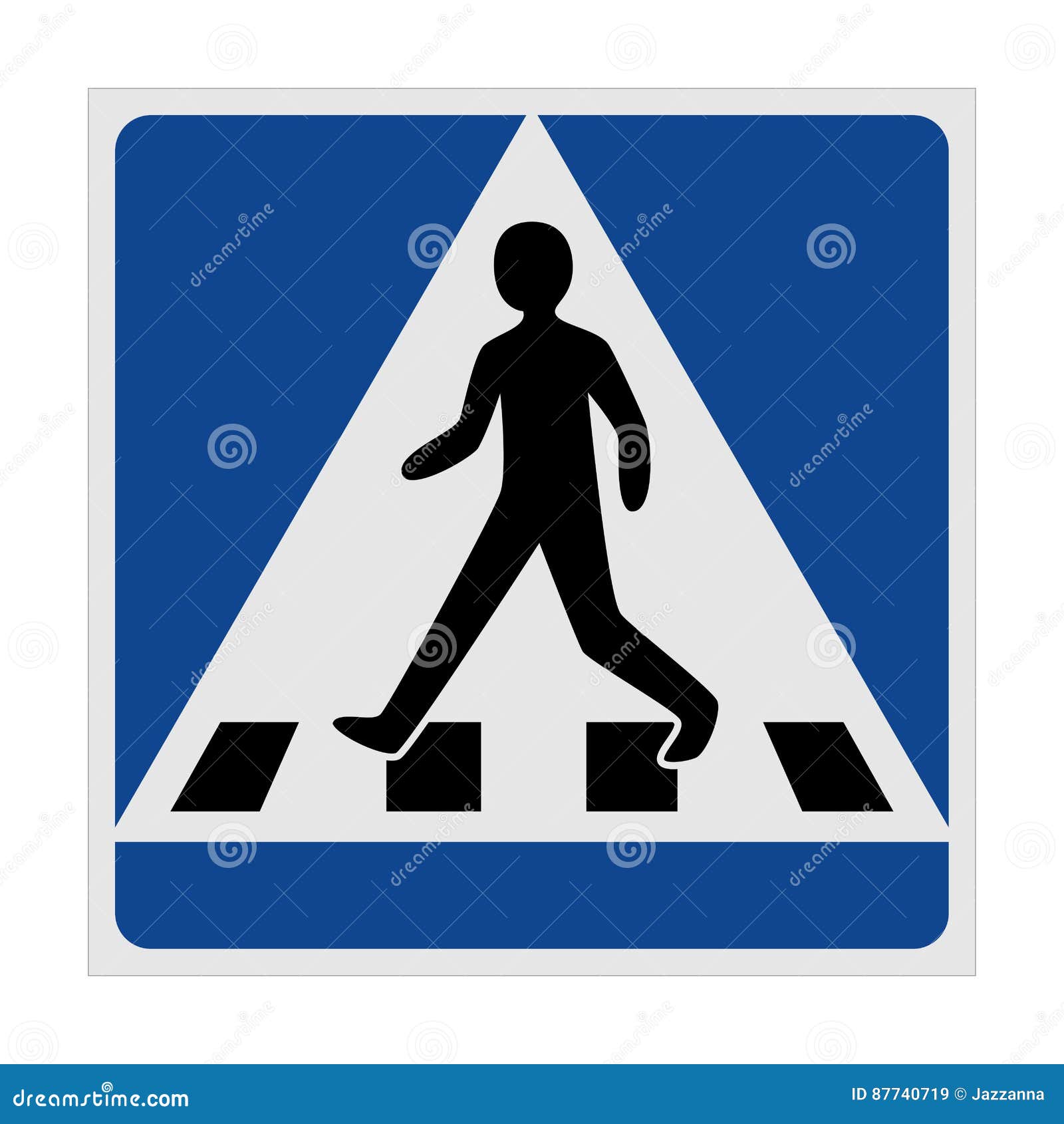 Traffic Sign Pedestrian Crossing Stock Vector - Illustration of ...