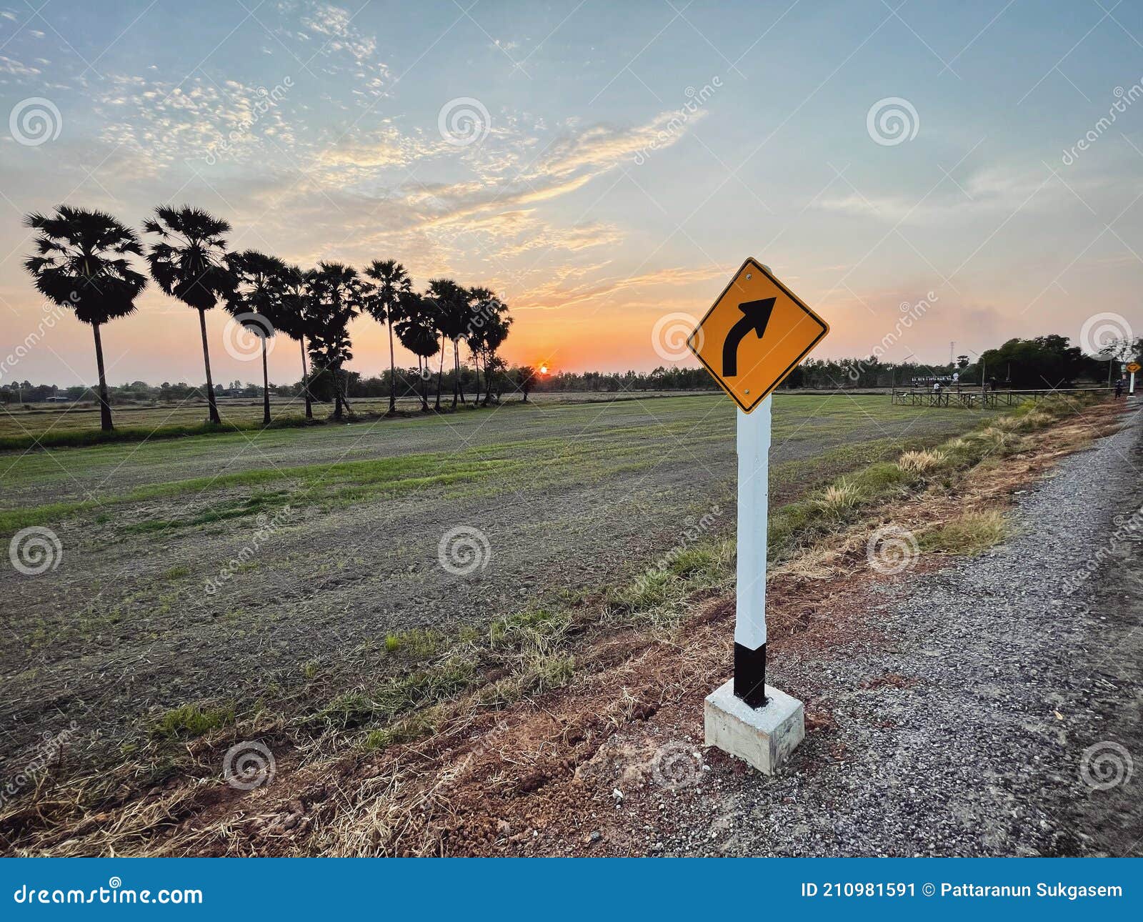 Traffic sign stock image. Image of turnrightsign, rice - 210981591