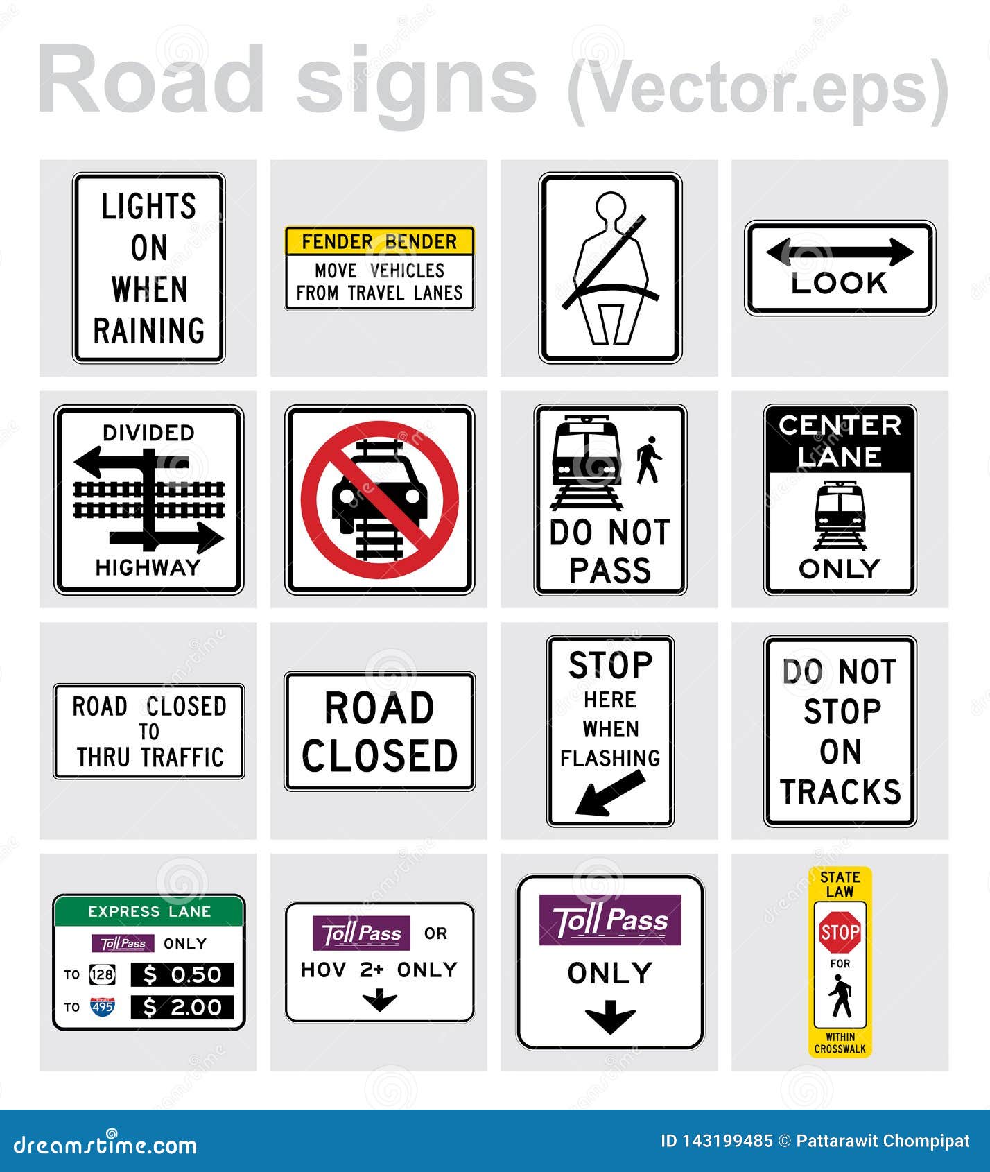 Traffic Sign Road Concept Design Set. Illustration Stock Illustration ...