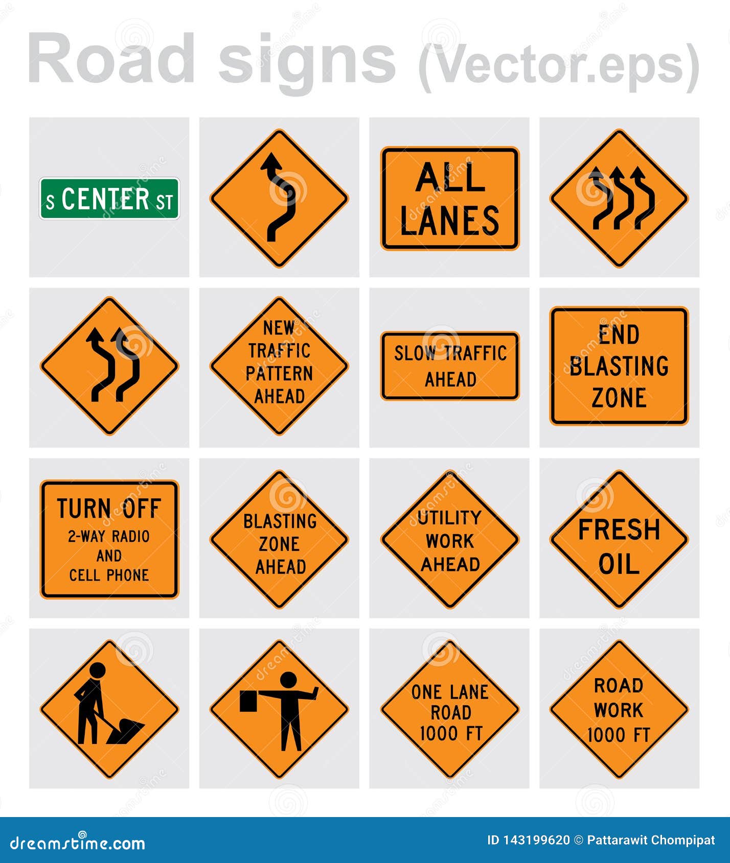 Traffic Sign Road Concept Design Set. Illustration Stock Illustration ...