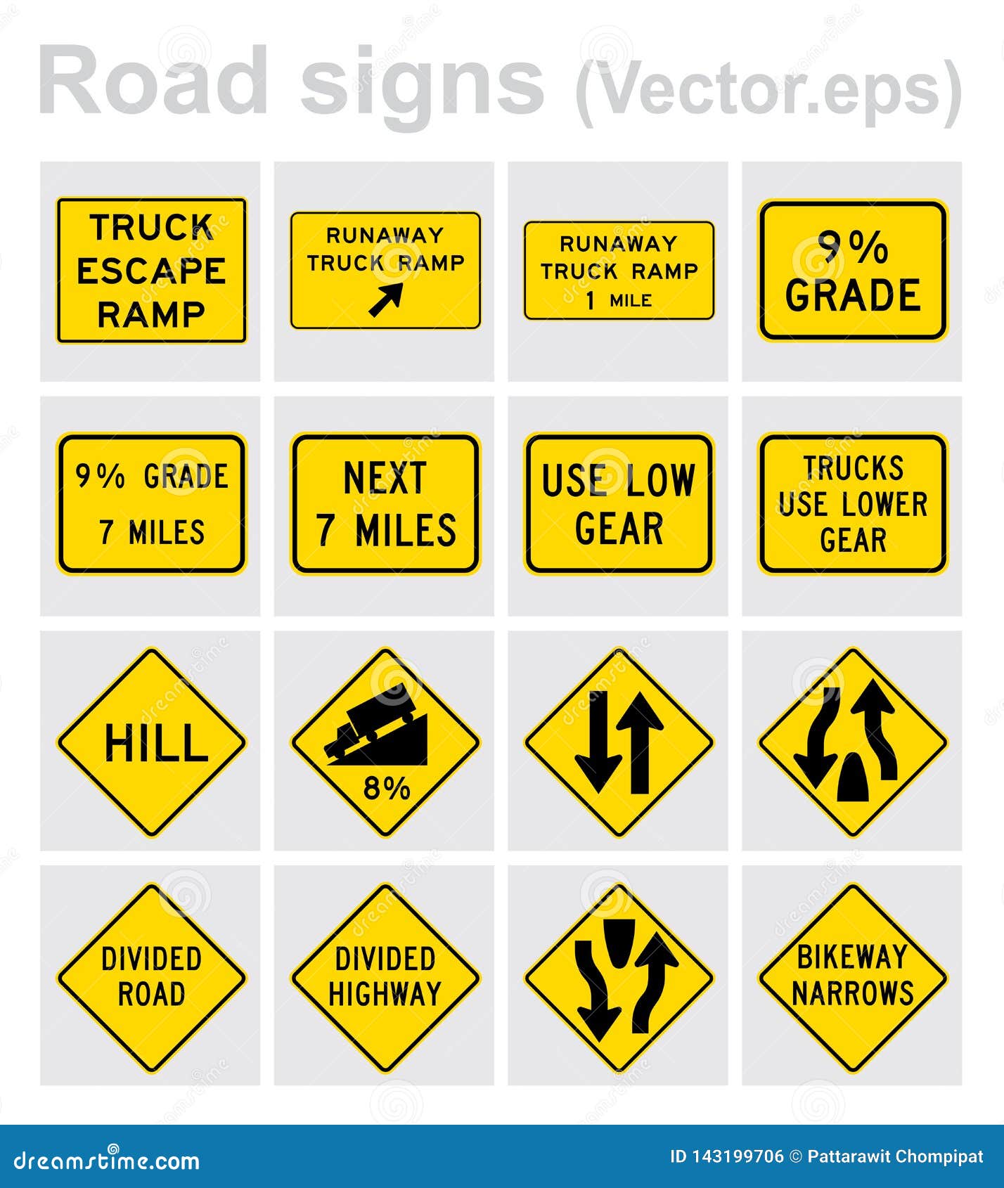 Traffic Sign Road Concept Design Set. Illustration Stock Illustration ...