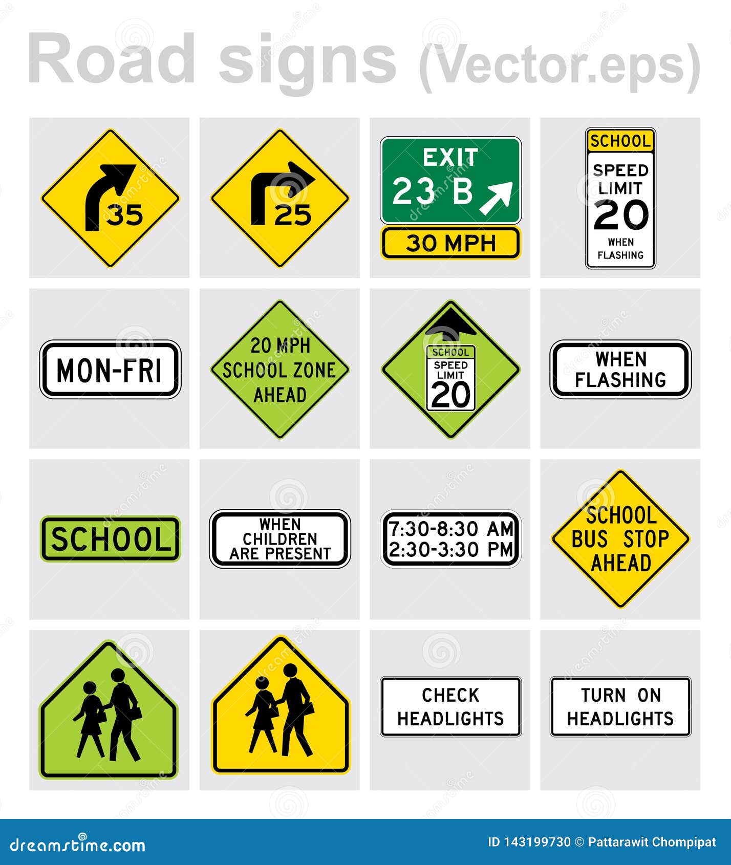 Traffic Sign Road Concept Design Set. Illustration Stock Illustration ...