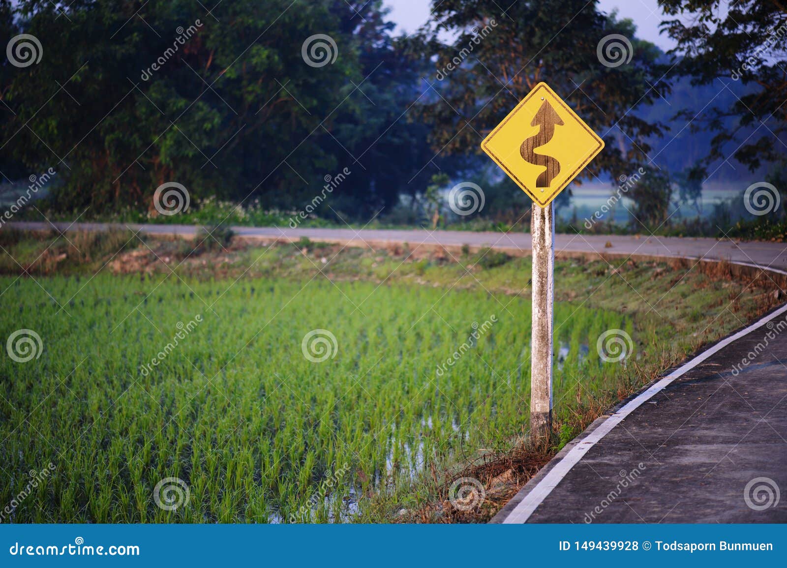 Traffic Sign on Rural Route Stock Photo - Image of background ...