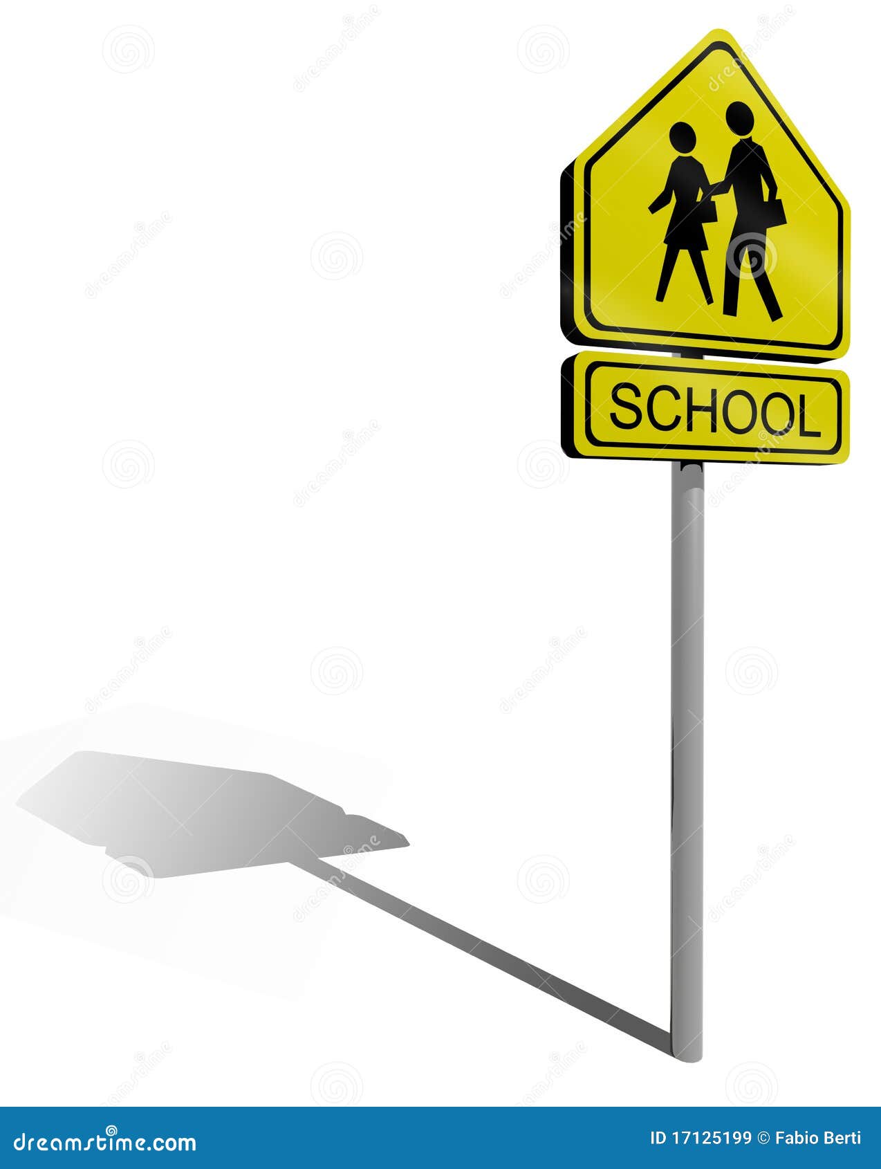 Traffic sign school stock illustration. Illustration of design - 17125199