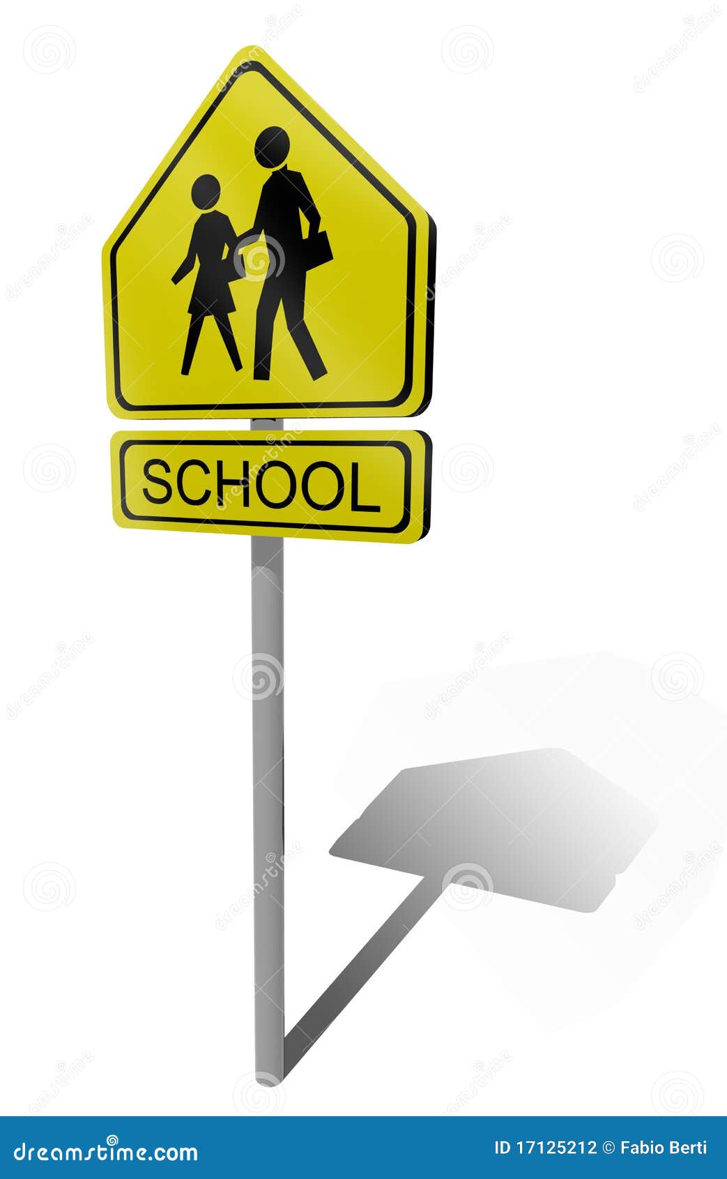 Traffic sign school stock illustration. Illustration of driving - 17125212