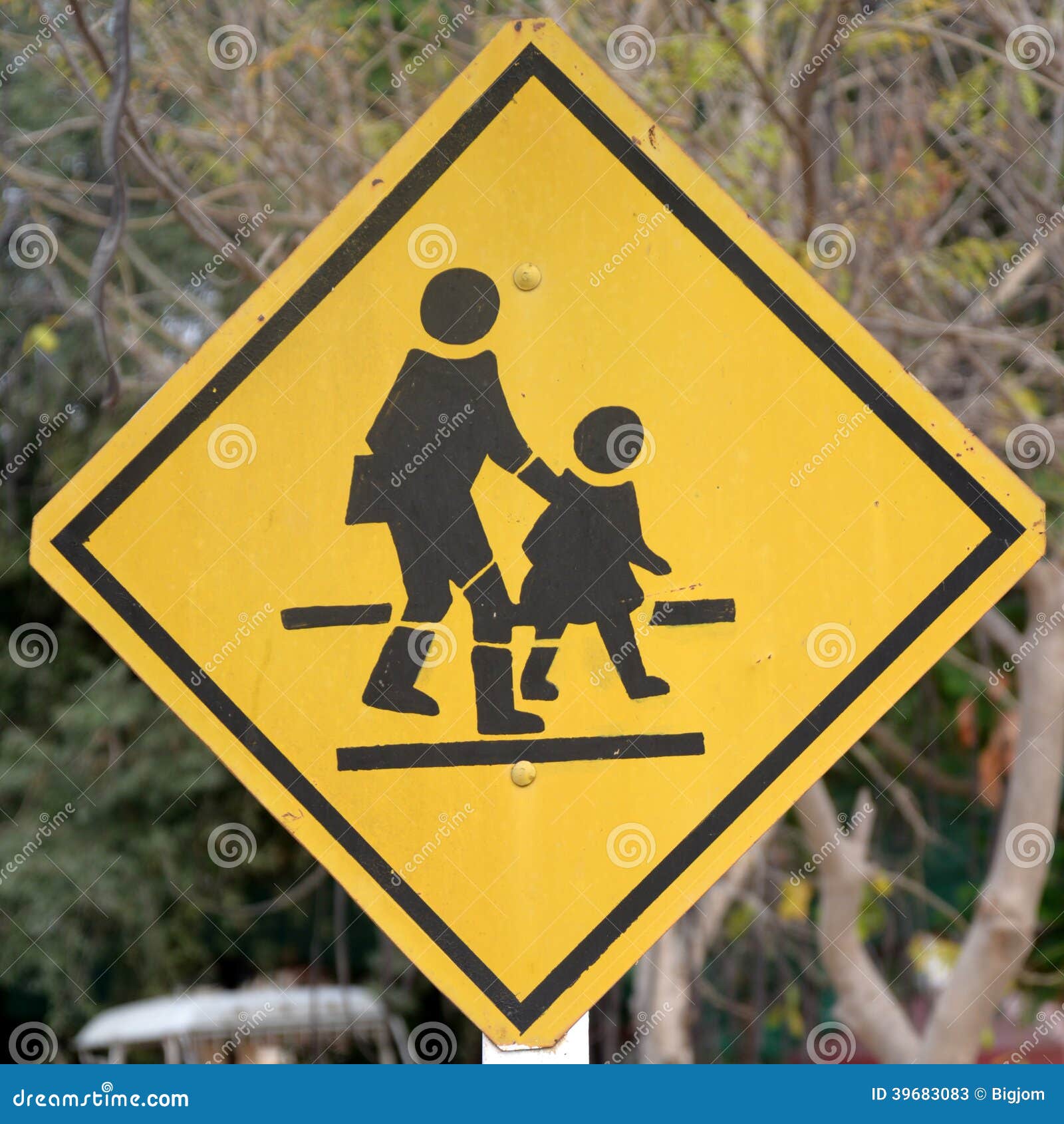 Traffic Sign School Warning Sign Stock Image - Image of color, alarm ...