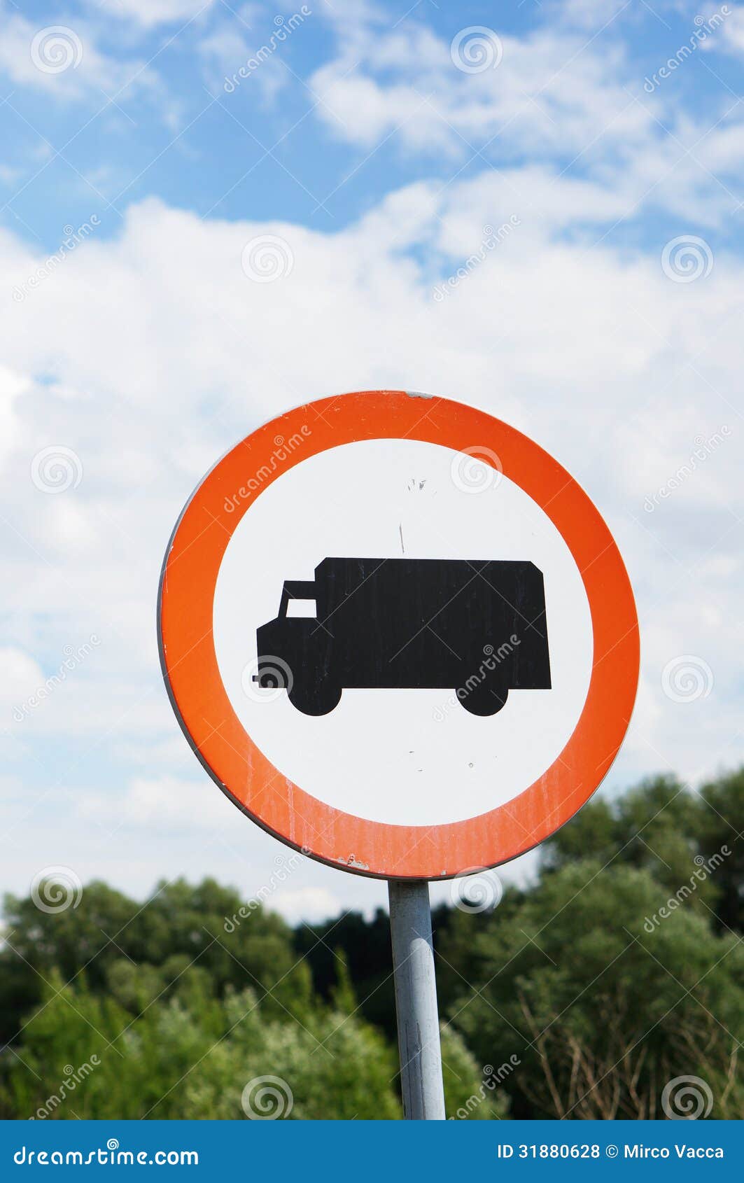 Traffic sign stock photo. Image of truck, round, white - 31880628