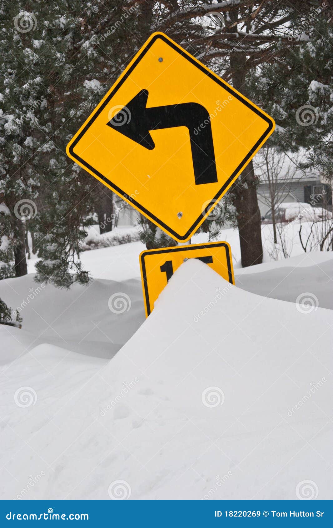 Traffic Sign and Snow stock image. Image of road, storm - 18220269