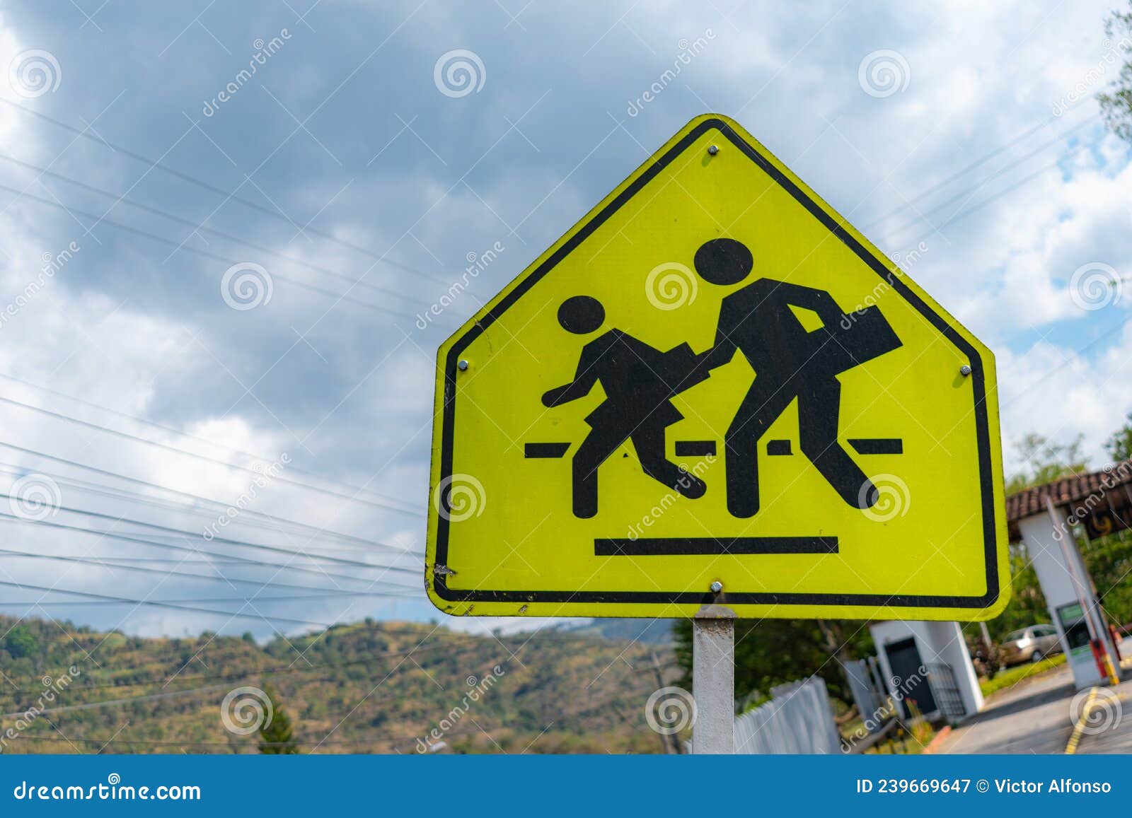 TRAFFIC SIGN of STUDENTS on the ROAD Stock Image - Image of constraint ...