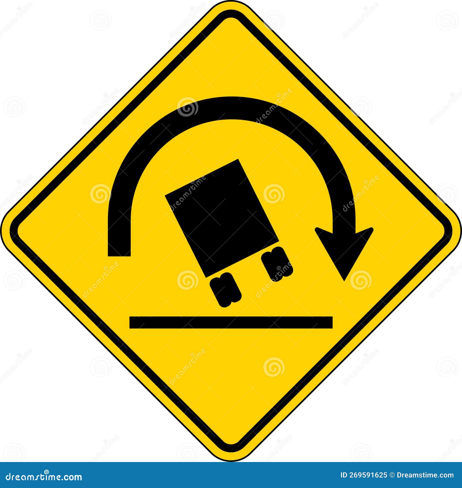 Truck Rollover Icon. Doodle Hand Drawn Or Outline Icon Style Vector ...